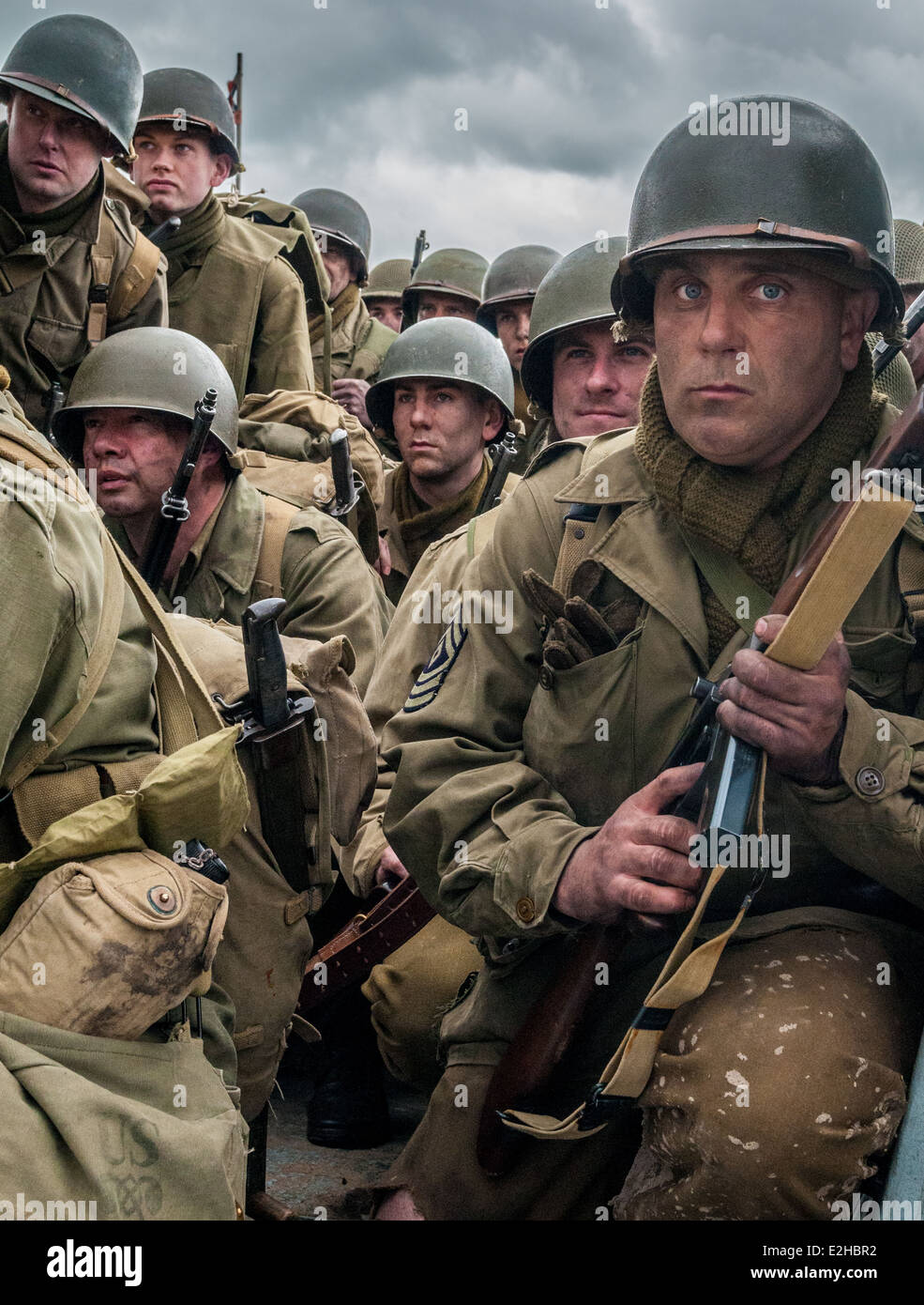 A re-enactment, or reenactment, group specialising in American GIs of ...