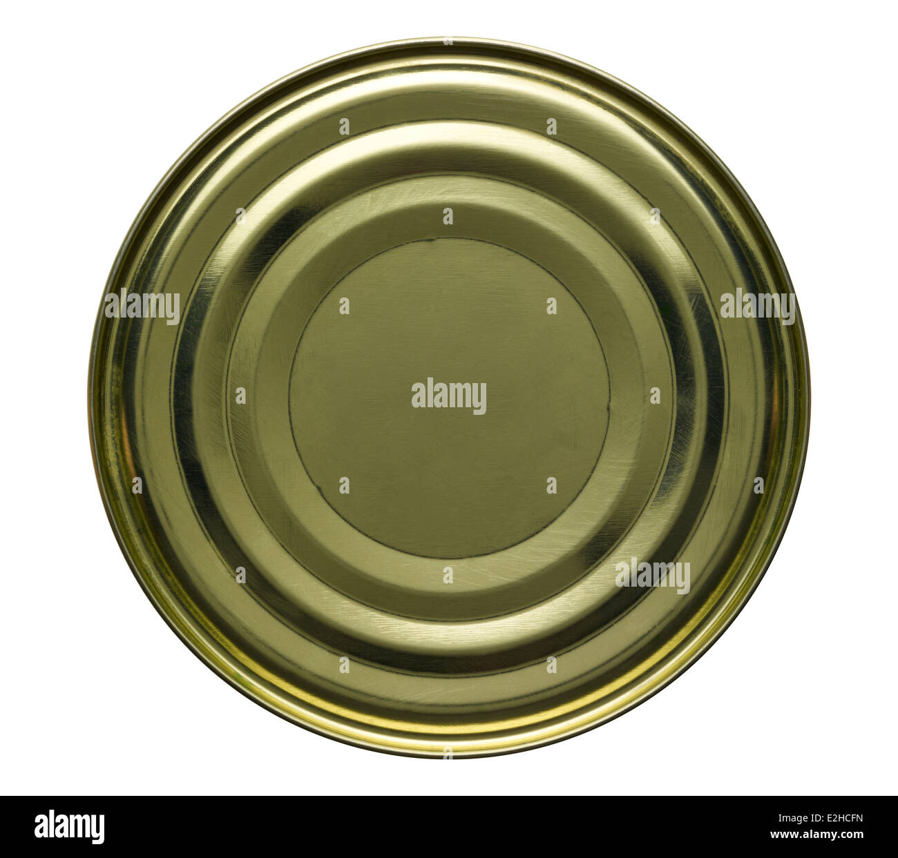 a tin can in white back seen from above Stock Photo - Alamy