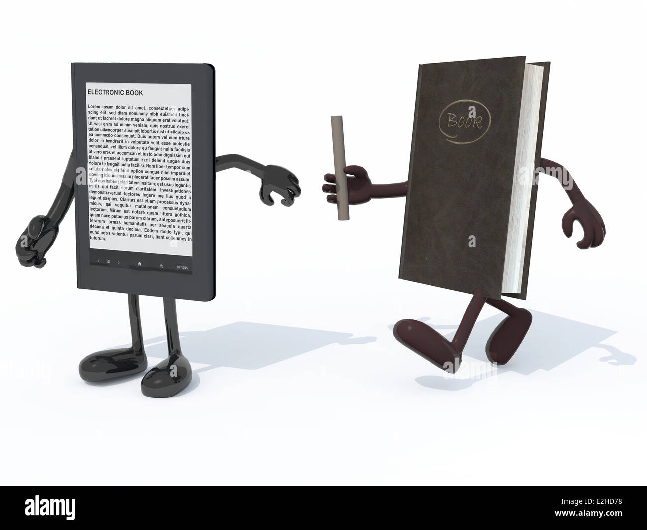 relay between old book and electronic book reader, the concept of ...