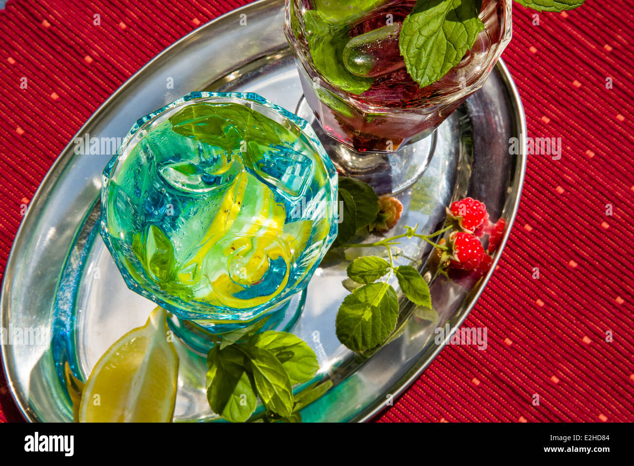 Fruit drinks are great summer refreshment Stock Photo - Alamy
