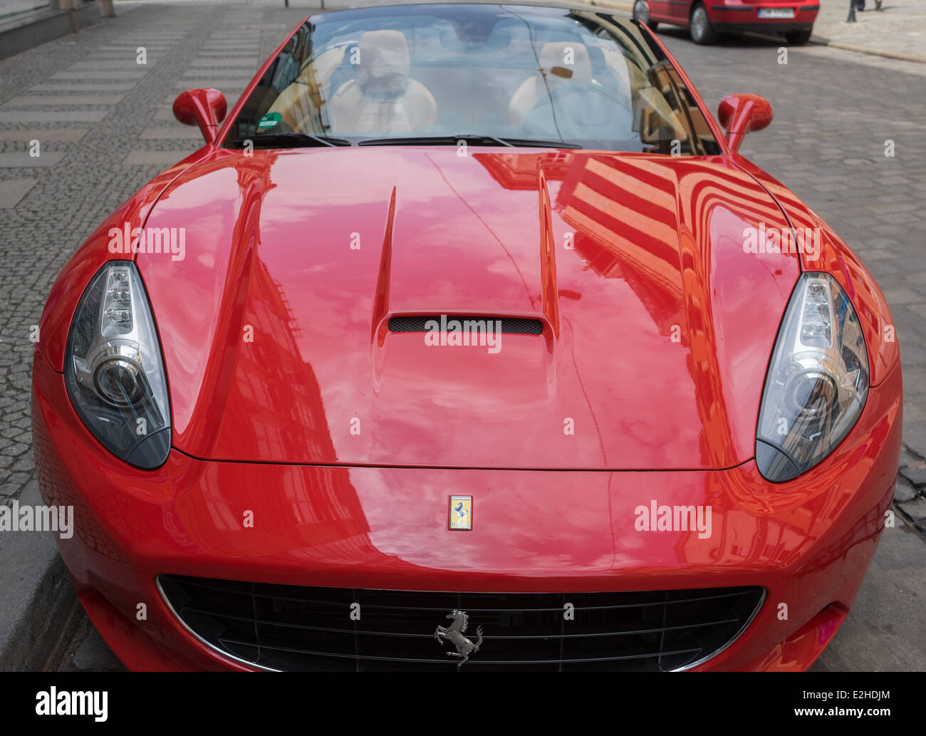 Red Ferrari cabrio Stock Photo - Alamy