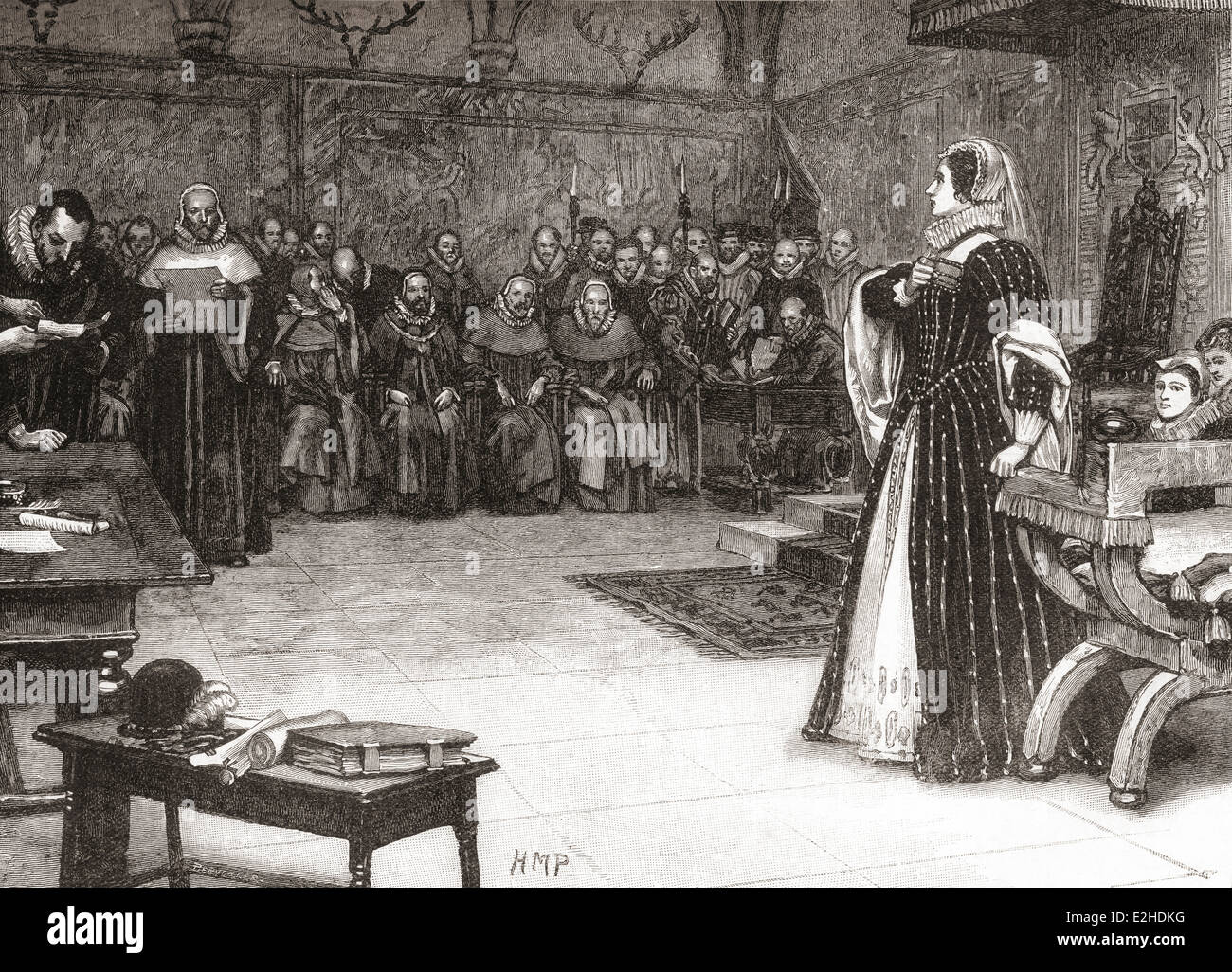 The trial of Mary Queen of Scots in Fotheringhay Castle ...