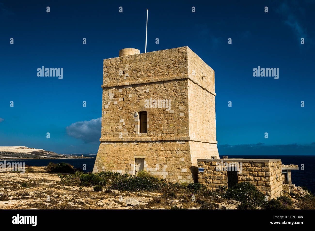 Madliena Tower, one of several watchtowers built along the Maltese ...