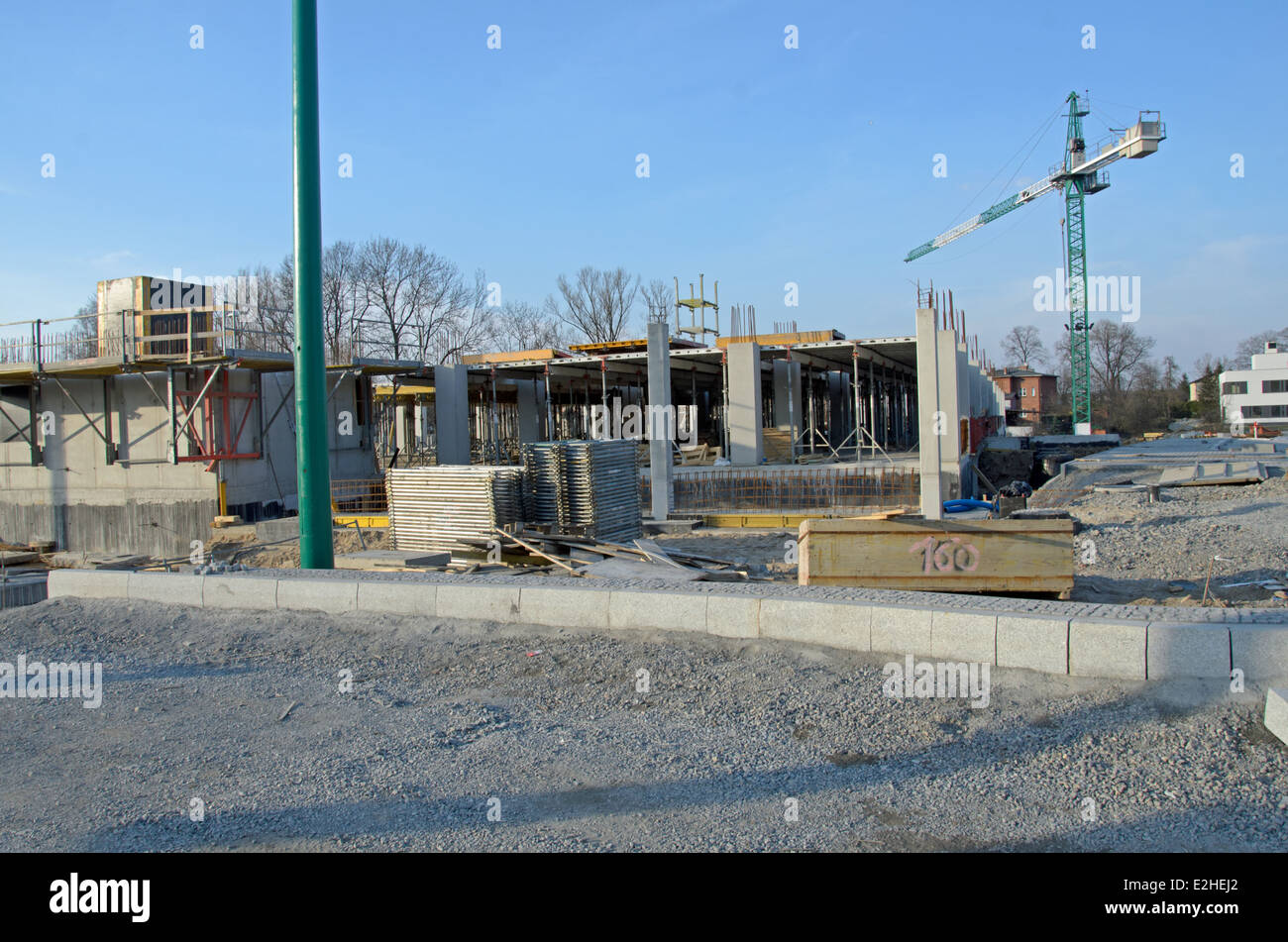 Photo of new building being constructed Stock Photo - Alamy