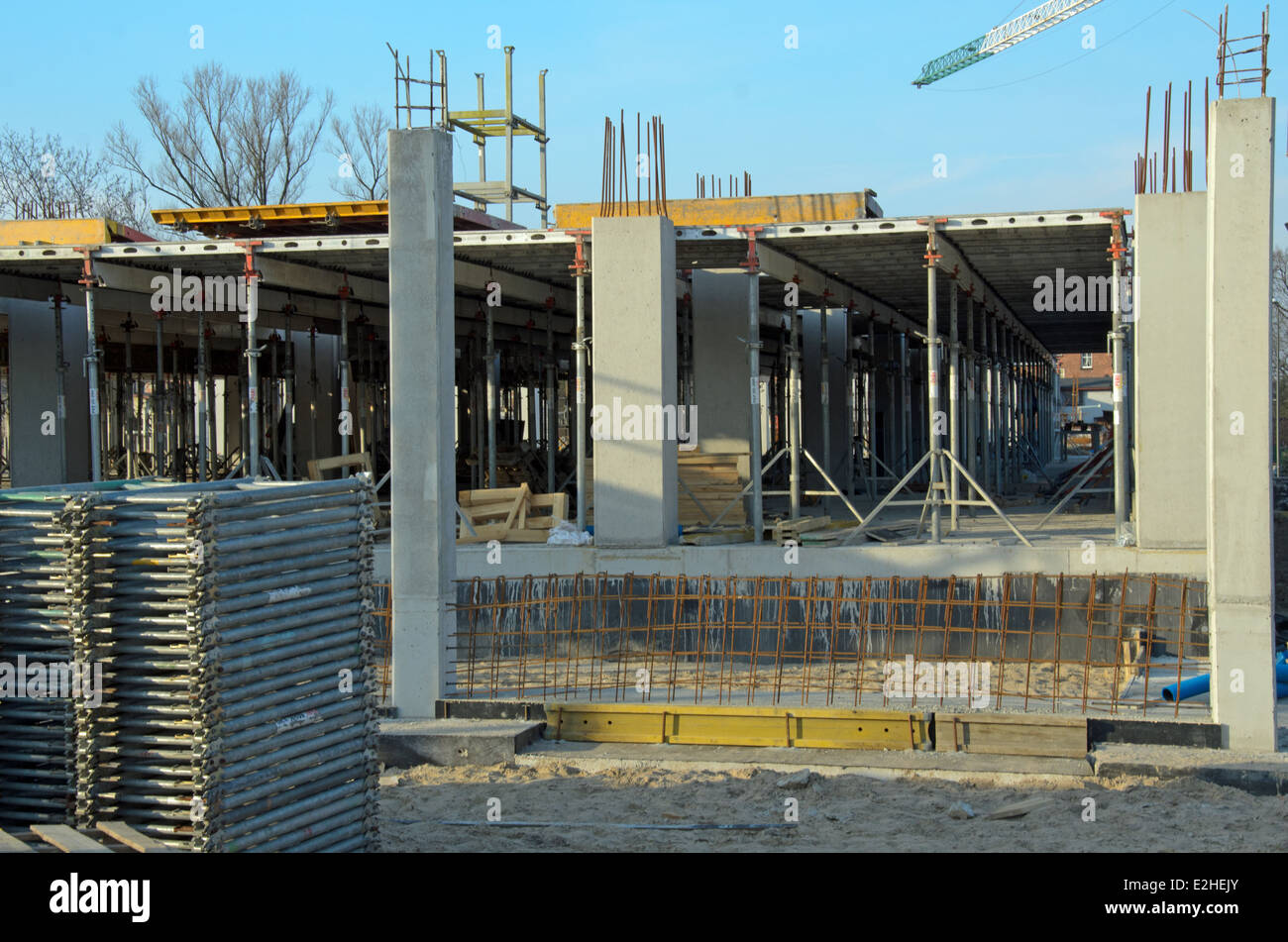 Photo of new building being constructed Stock Photo - Alamy