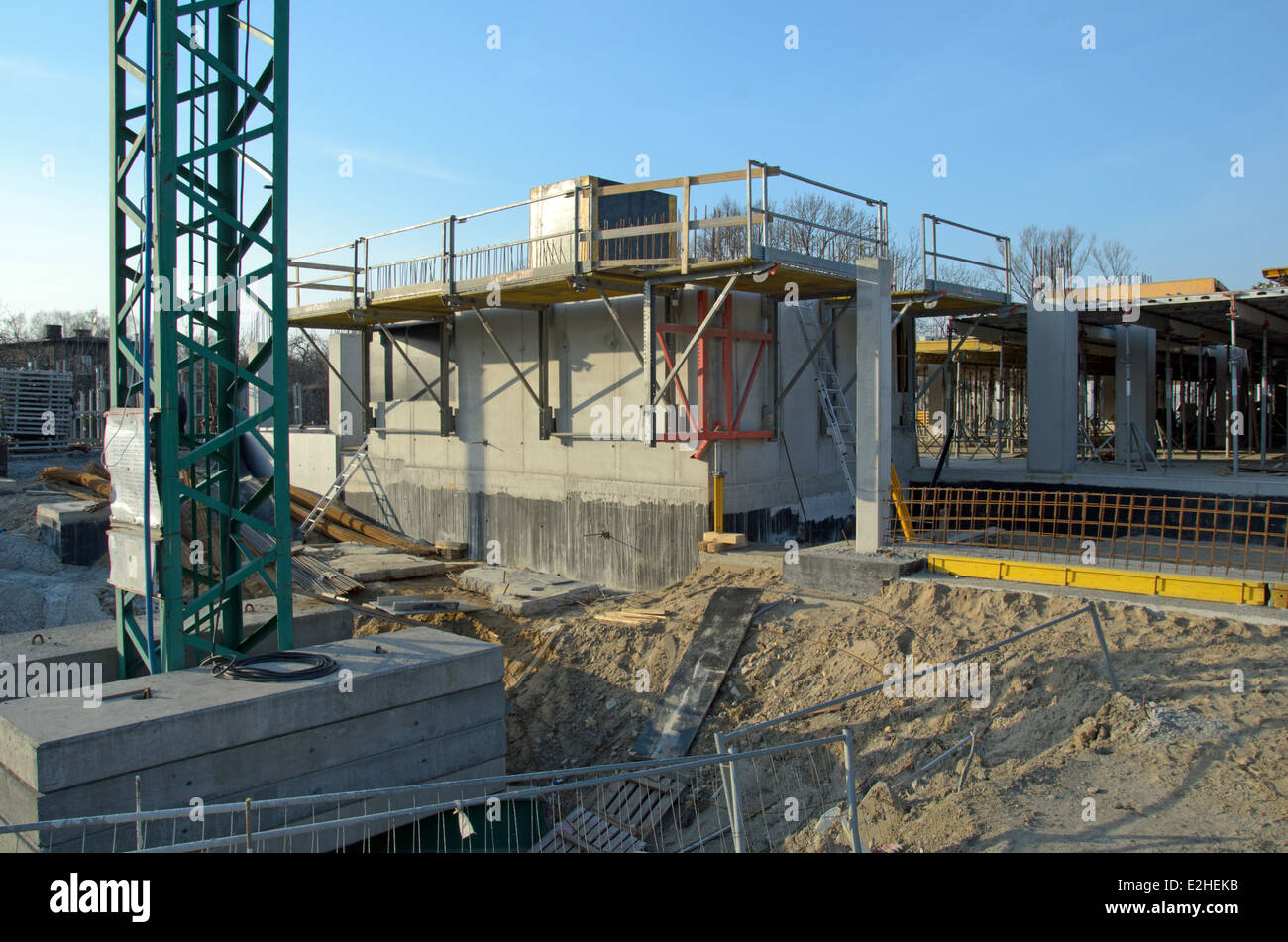 Photo of new building being constructed Stock Photo - Alamy