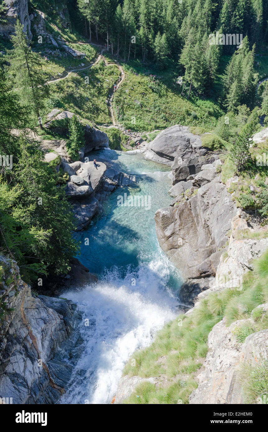 alpine river in mountain in northern italy Stock Photo - Alamy