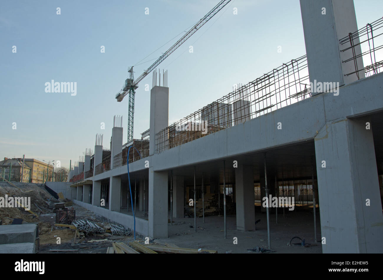 Photo of new building being constructed Stock Photo - Alamy