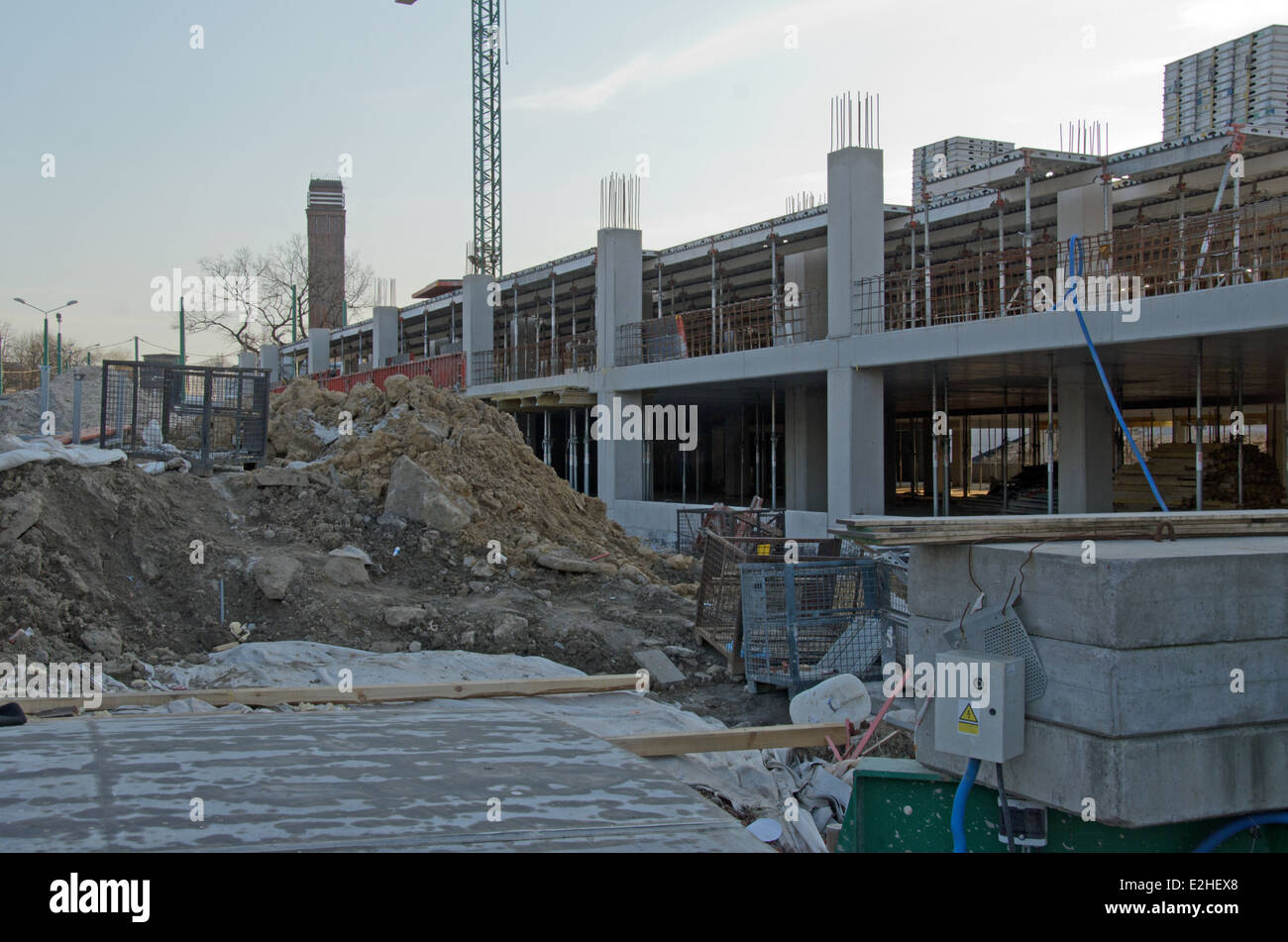 Photo of new building being constructed Stock Photo - Alamy