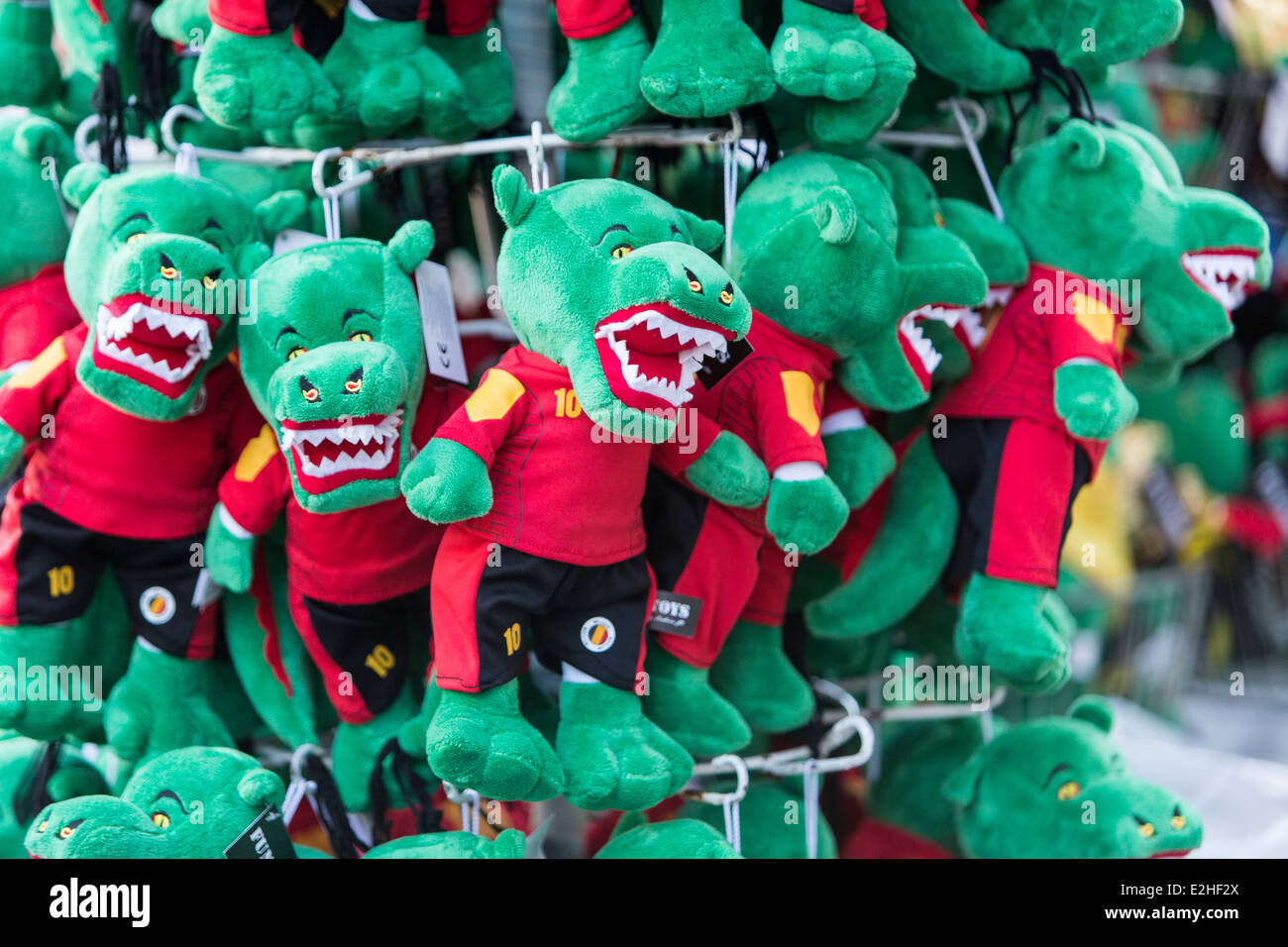 "Doudou" festival in Mons, Belgium. "Lumeçon" battle of the holy St ...