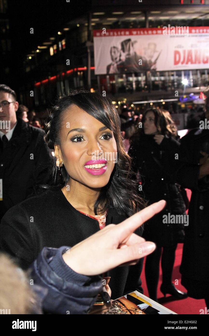 Kerry Washington at the German premiere of Django Unchained at movie ...