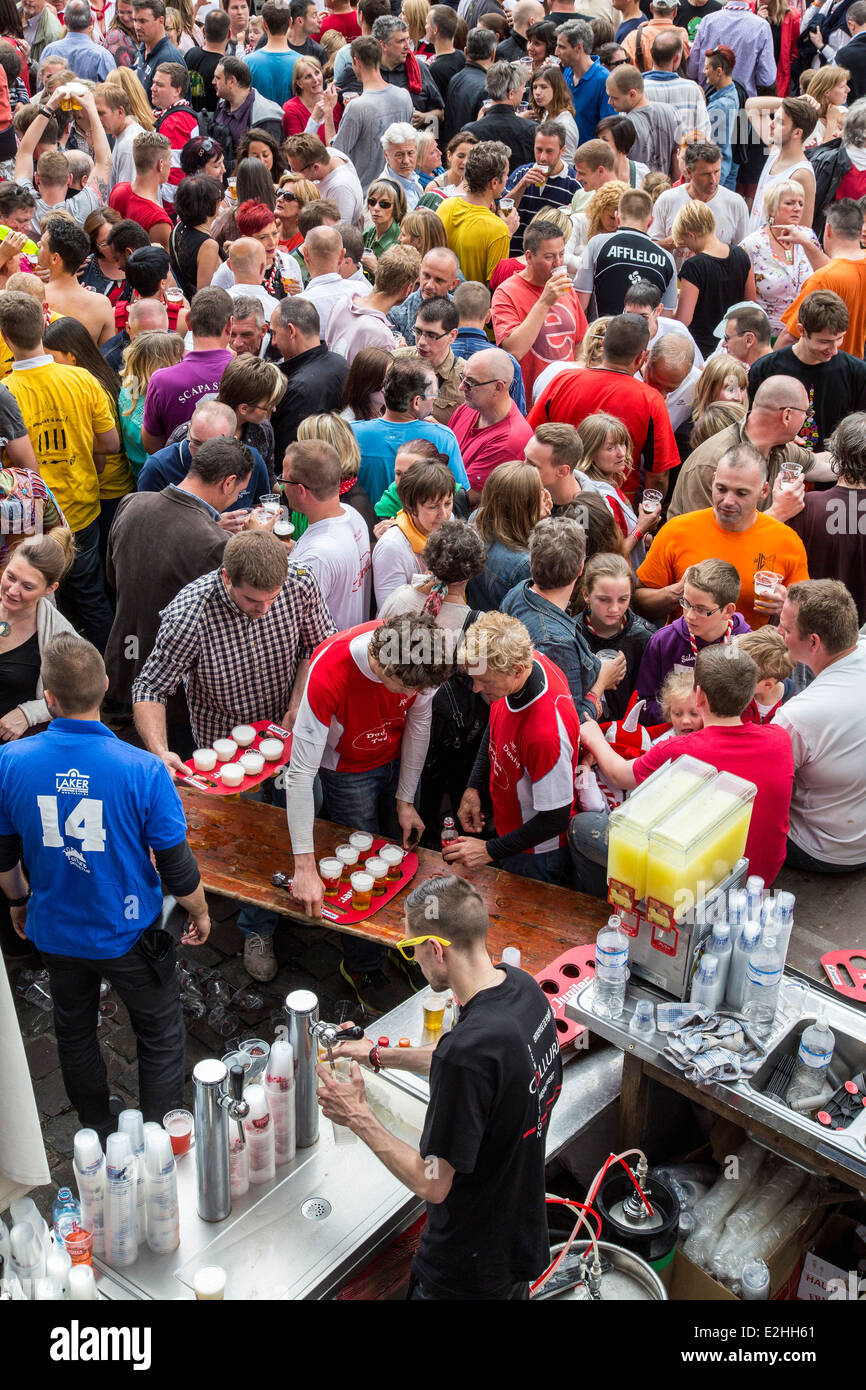 "Doudou" festival in Mons, Belgium. "Lumeçon" battle of the holy St ...