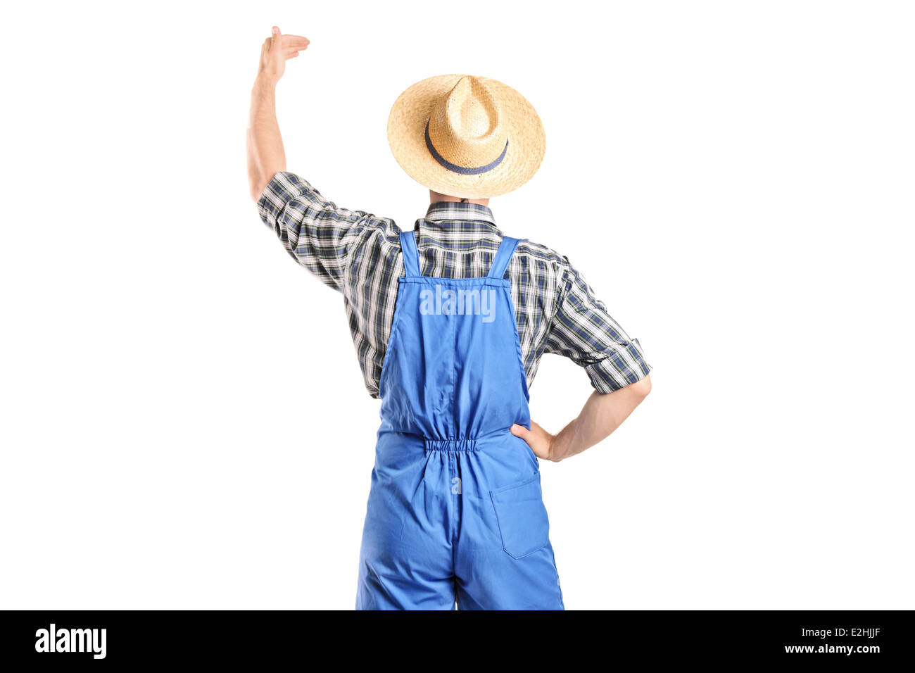 Male farmer gesturing with hand Stock Photo - Alamy