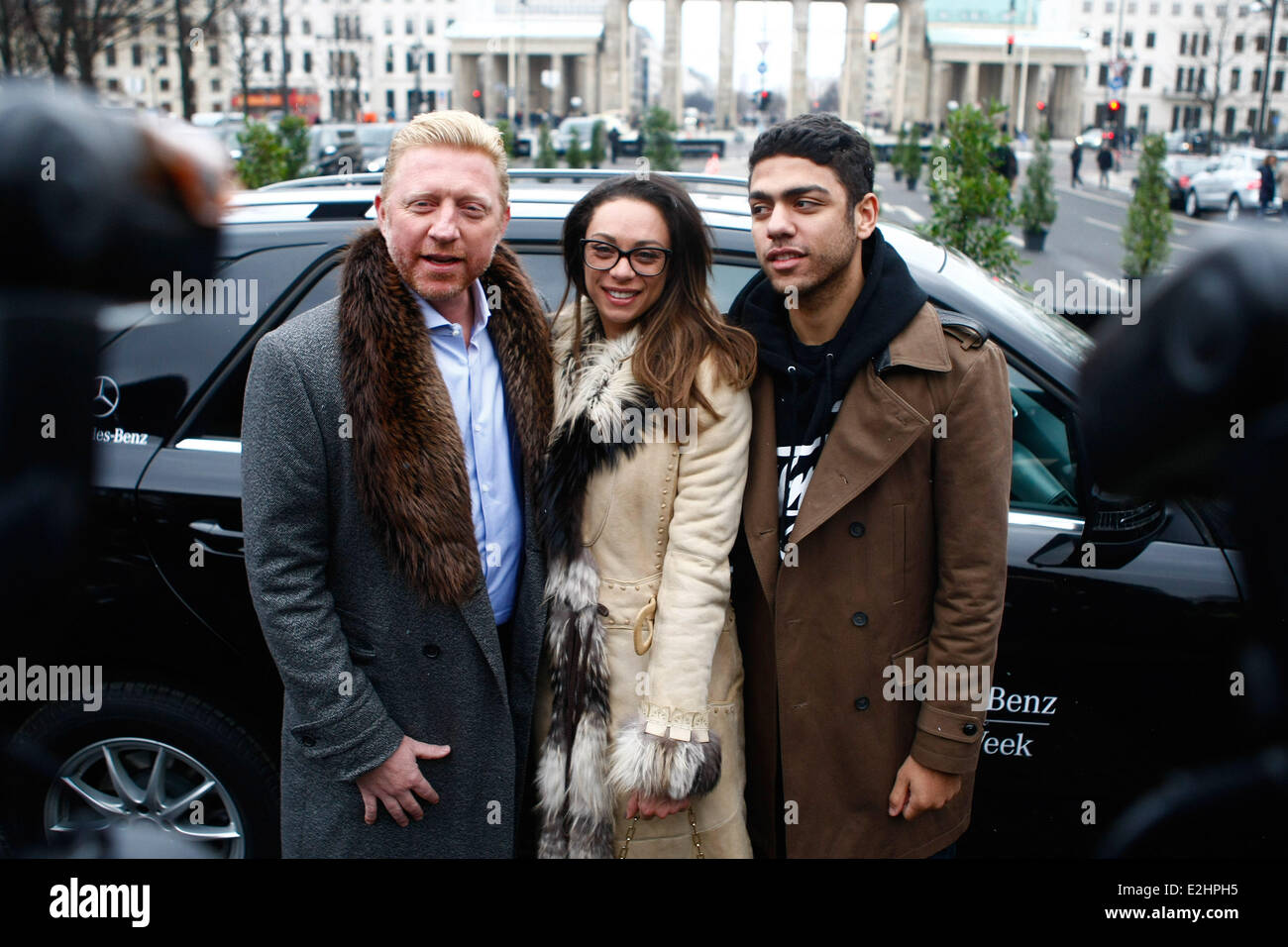 Boris Becker, Lilly Becker and Noah Becker outside Adlon hotel during ...