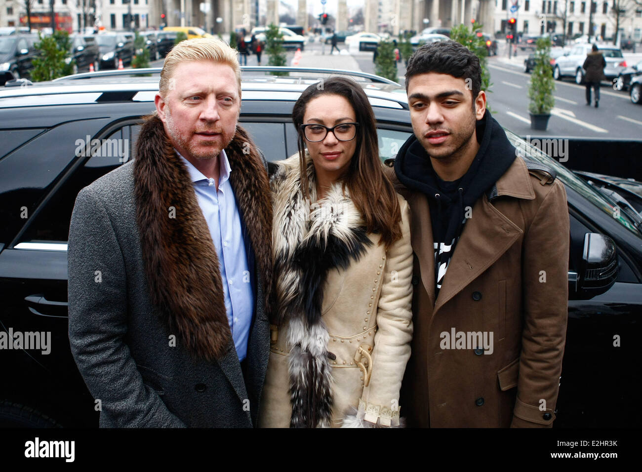 Boris Becker, Lilly Becker and Noah Becker outside Adlon hotel during ...