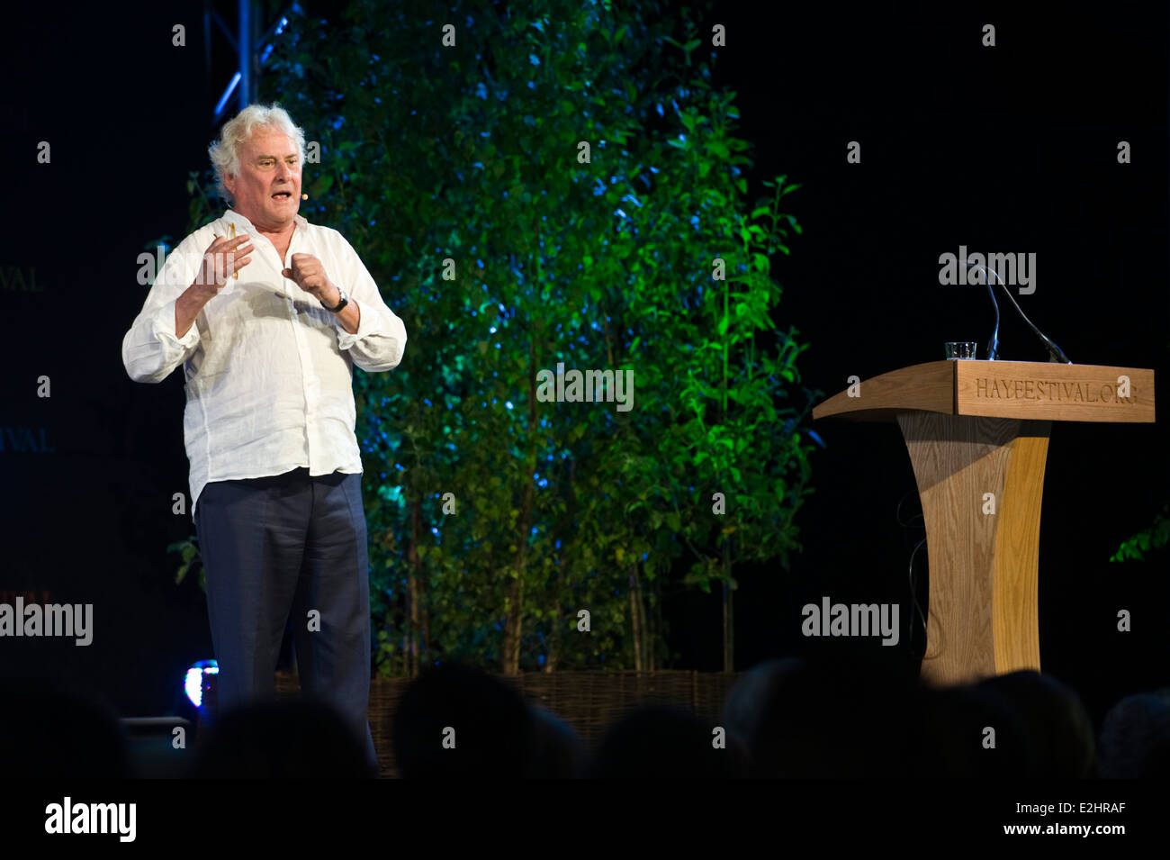 Director Richard Eyre talking about Shakespeare on stage at Hay ...
