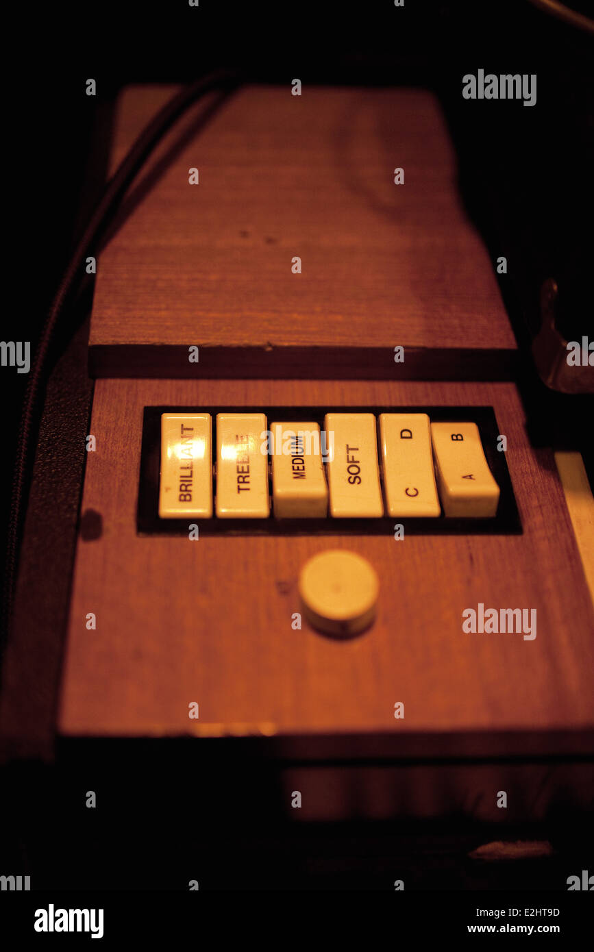 Control knobs on organ Stock Photo - Alamy