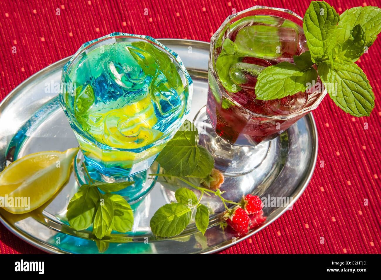 Fruit drinks are great summer refreshment Stock Photo - Alamy