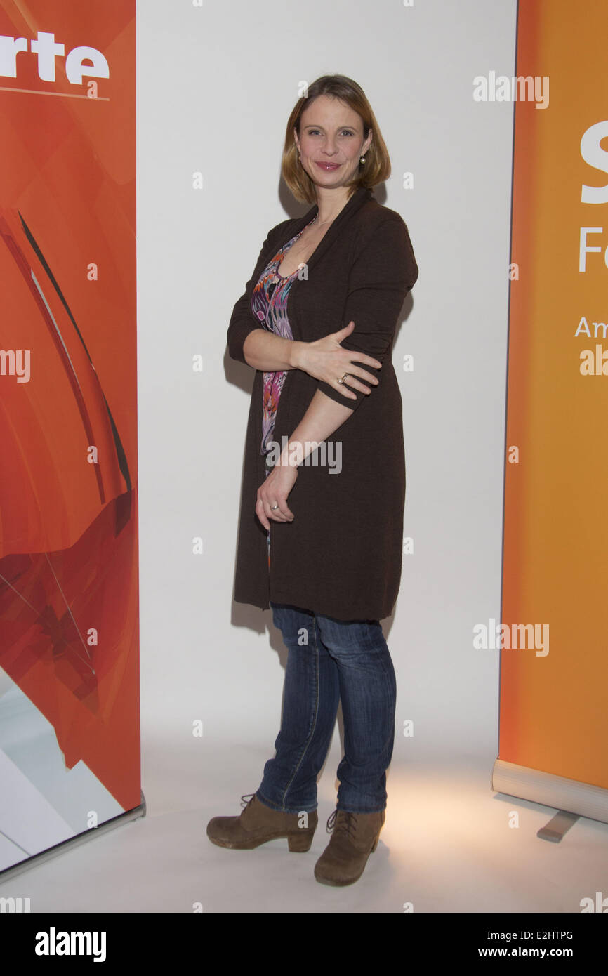 Julia Jaeger at a photocall promoting SWR/ARTE TV series Zeit der ...