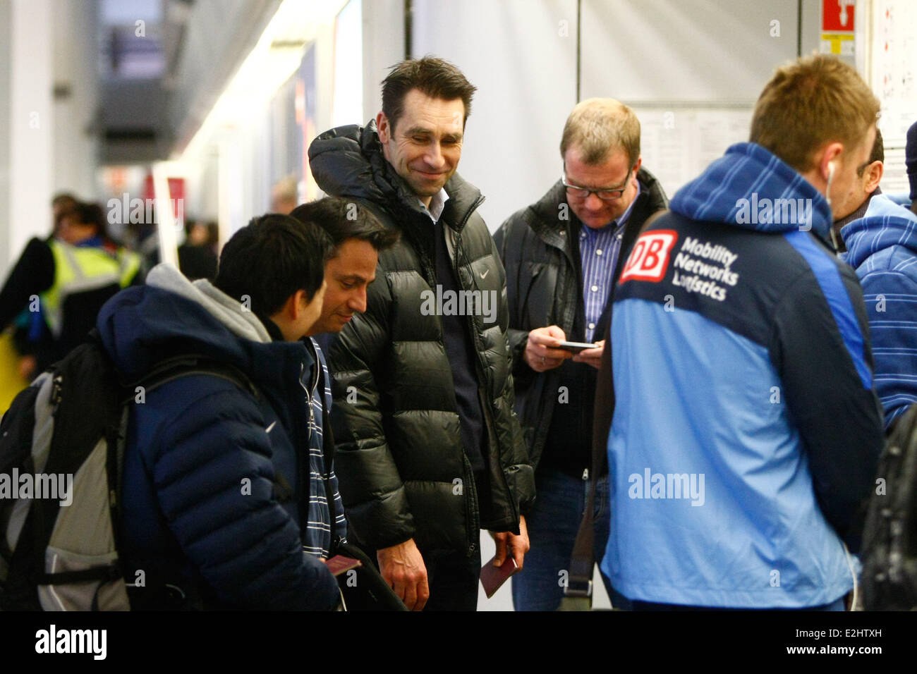 Michael Preetz and German football team Hertha BSC checking in at Tegel ...