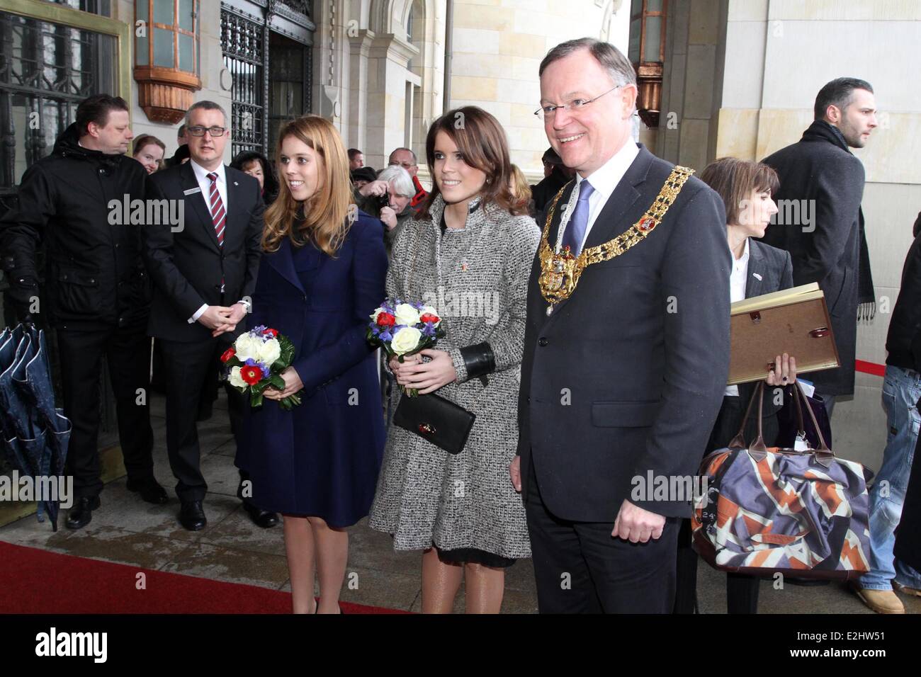 Princess Eugenie, Princess Beatrice and Hannover mayor Stephan Weil ...