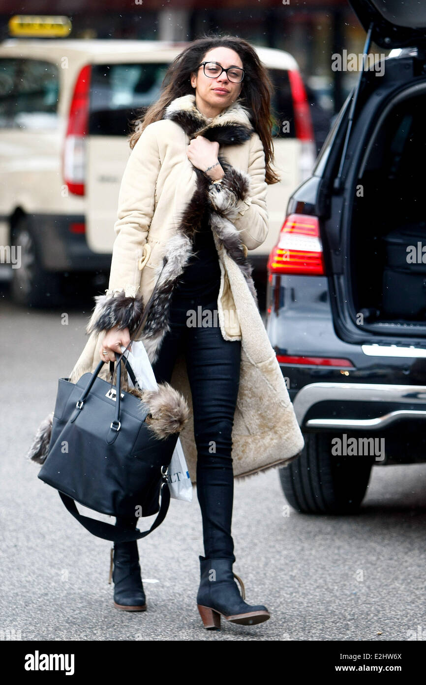 Boris Becker and Lilly Becker arriving at Tegel airport for a flight to ...