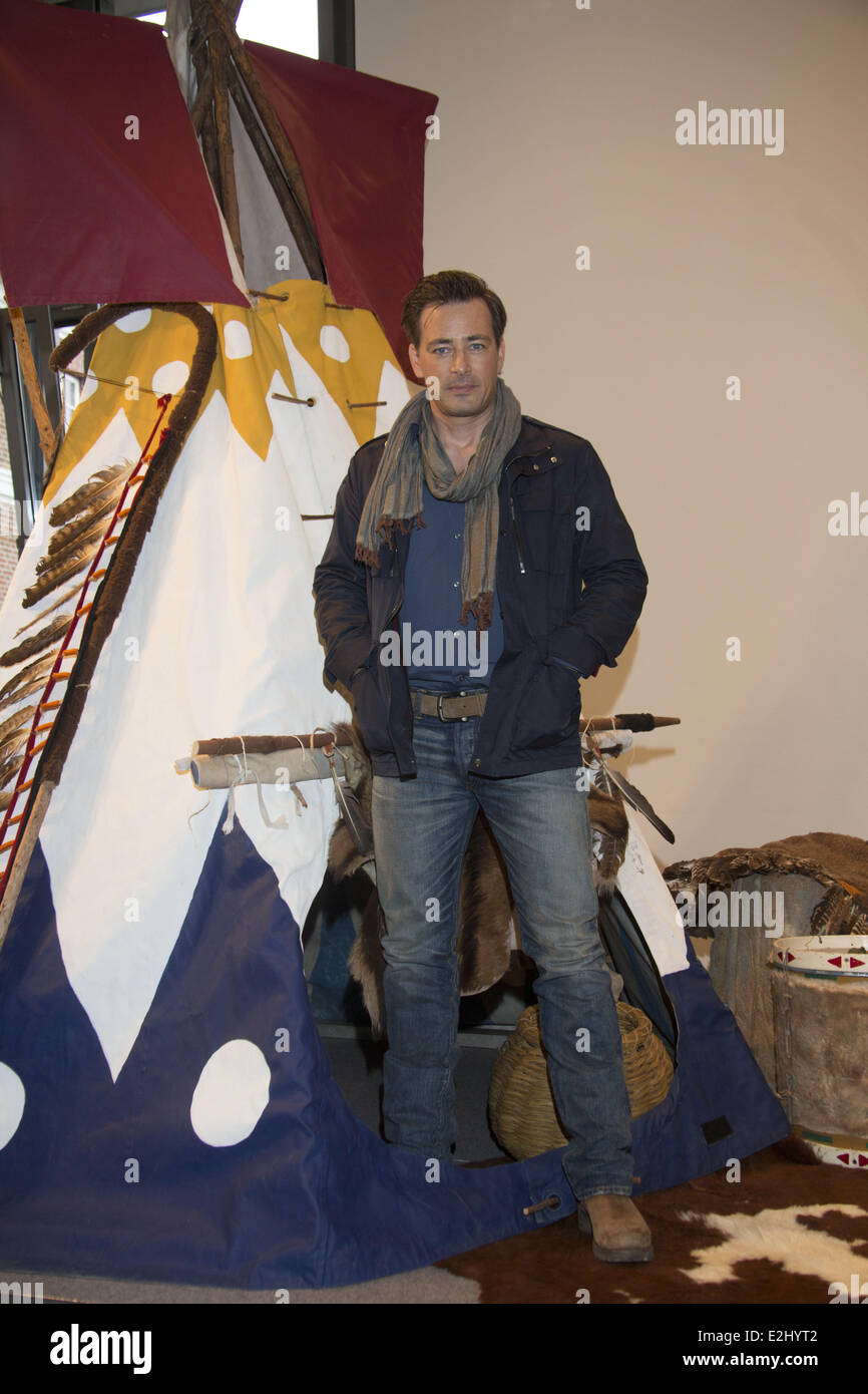 Jan Sosniok aka Winnetou at a Karl May Festspiele photo call announcing ...