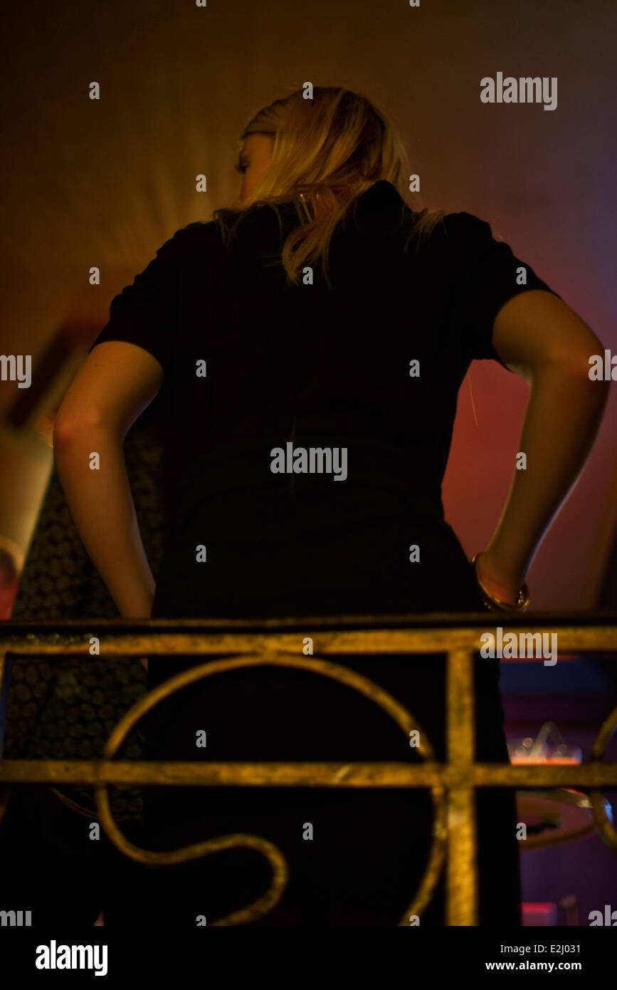 Balcony railing night hi-res stock photography and images - Alamy