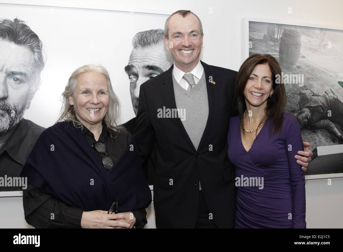 Brigitte Lacombe, S.E. Philip D. Murphy and wife Tammy at the opening ...