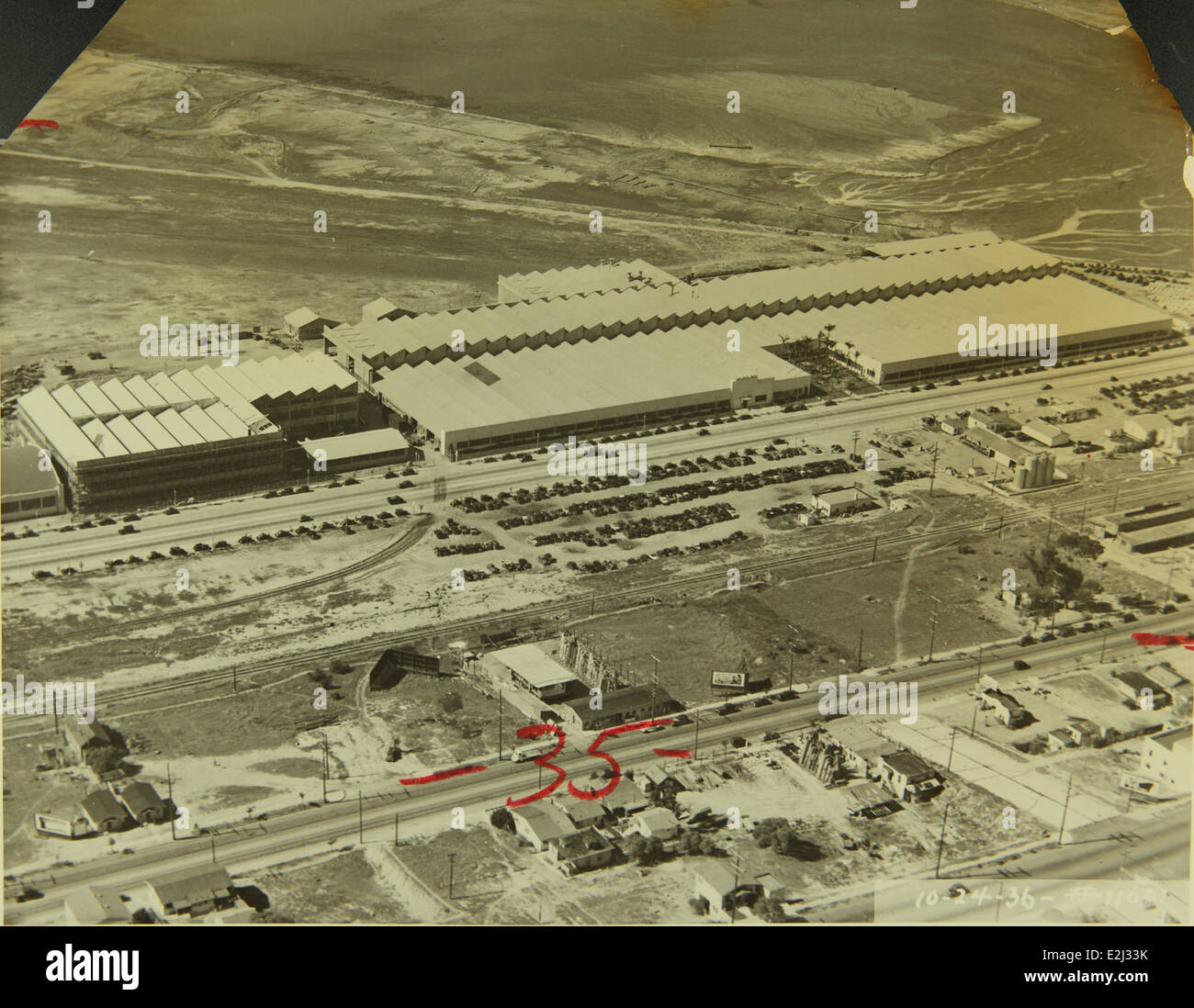 The image depicts the Convair/General Dynamics plant in San Diego ...
