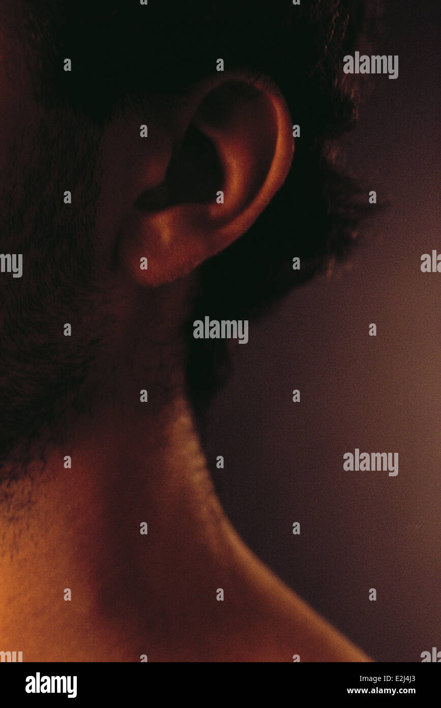 Man's ear, close-up Stock Photo - Alamy
