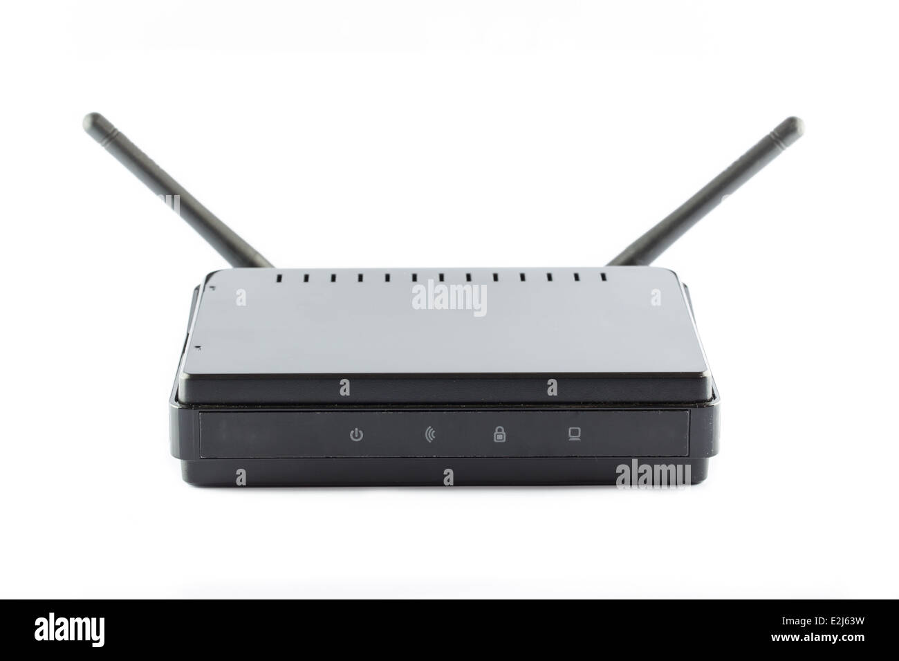 Black Access point router box isolated on white background Stock Photo ...