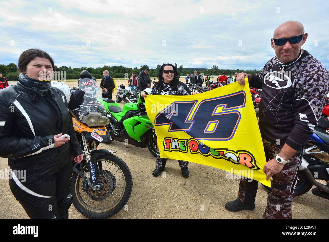 Prague, Czech Republic. 20th June, 2014. Bikers from all over the Czech ...