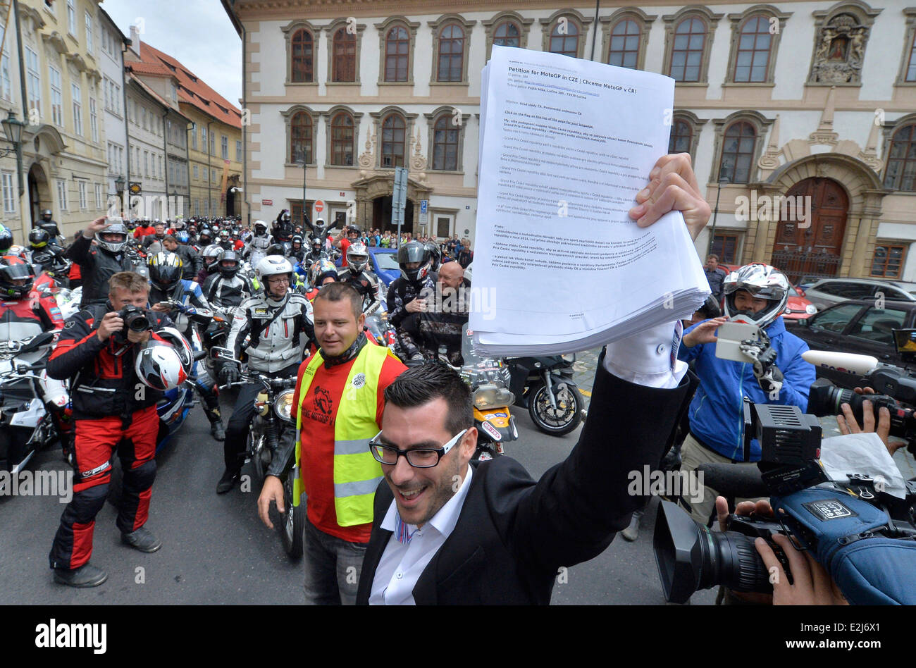 Prague, Czech Republic. 20th June, 2014. Bikers from all over the Czech ...