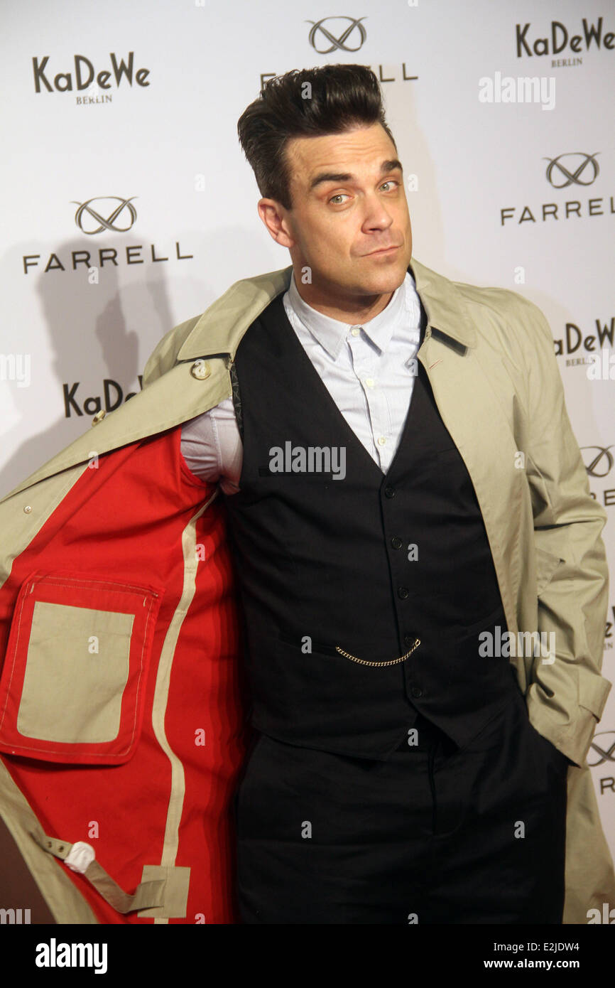 Robbie Williams at the launch of his new fashion label Farrell by ...