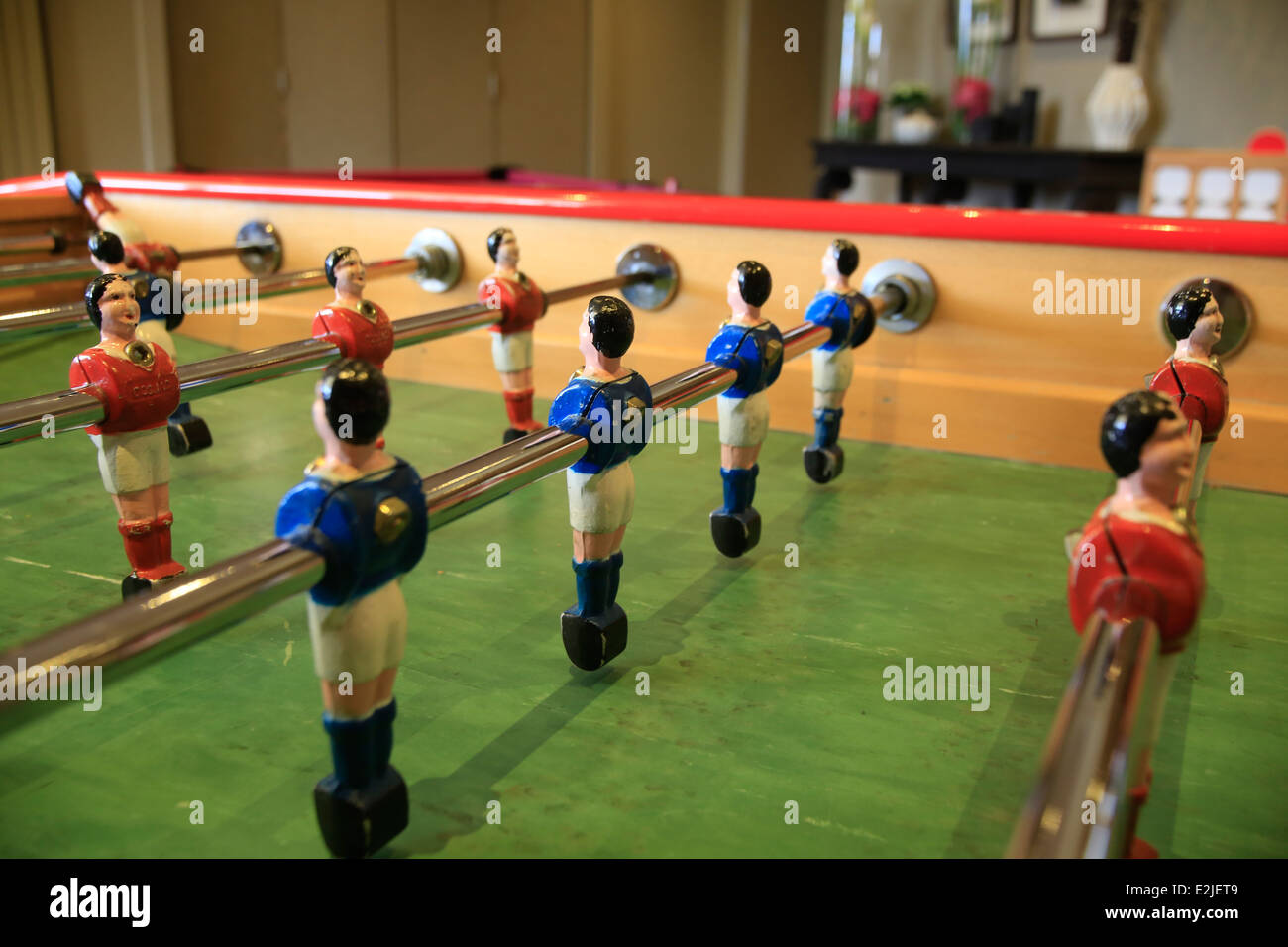 Table football players in close up Stock Photo - Alamy