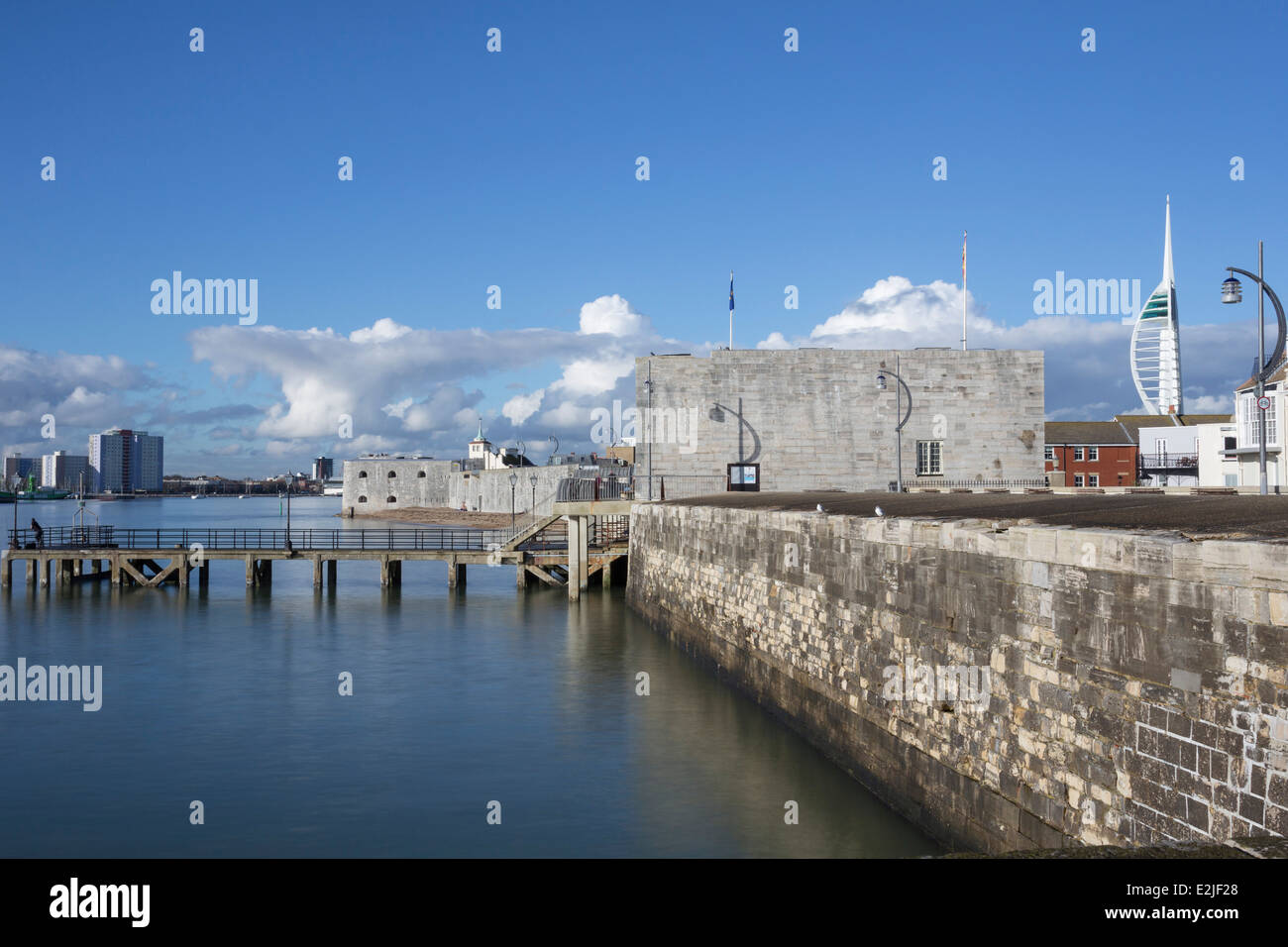 Square Tower, Portsmouth Harbour, Portsmouth, Hampshire, England, UK ...
