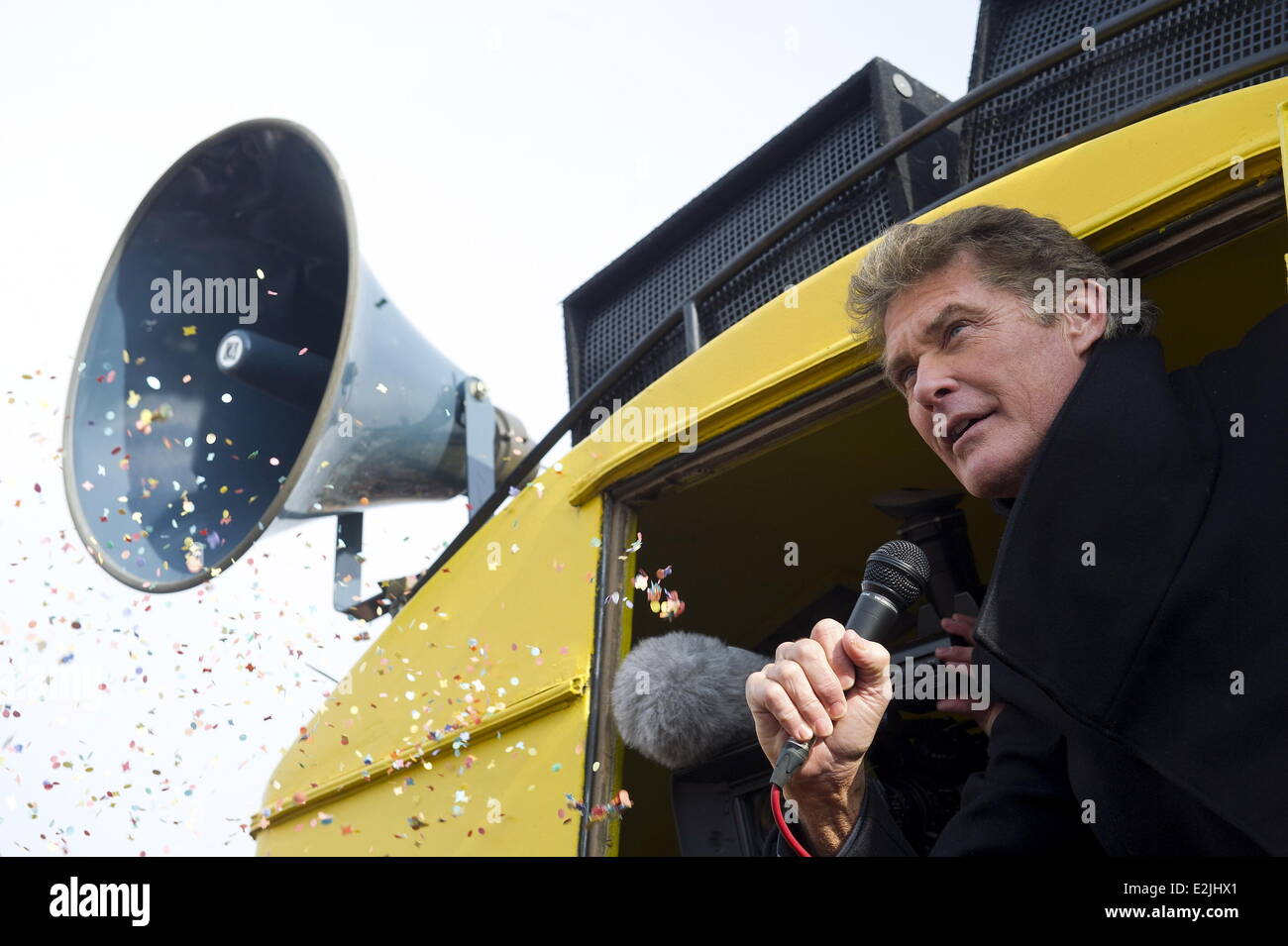 David Hasselhoff at a protest ralley against athe demolition of the ...