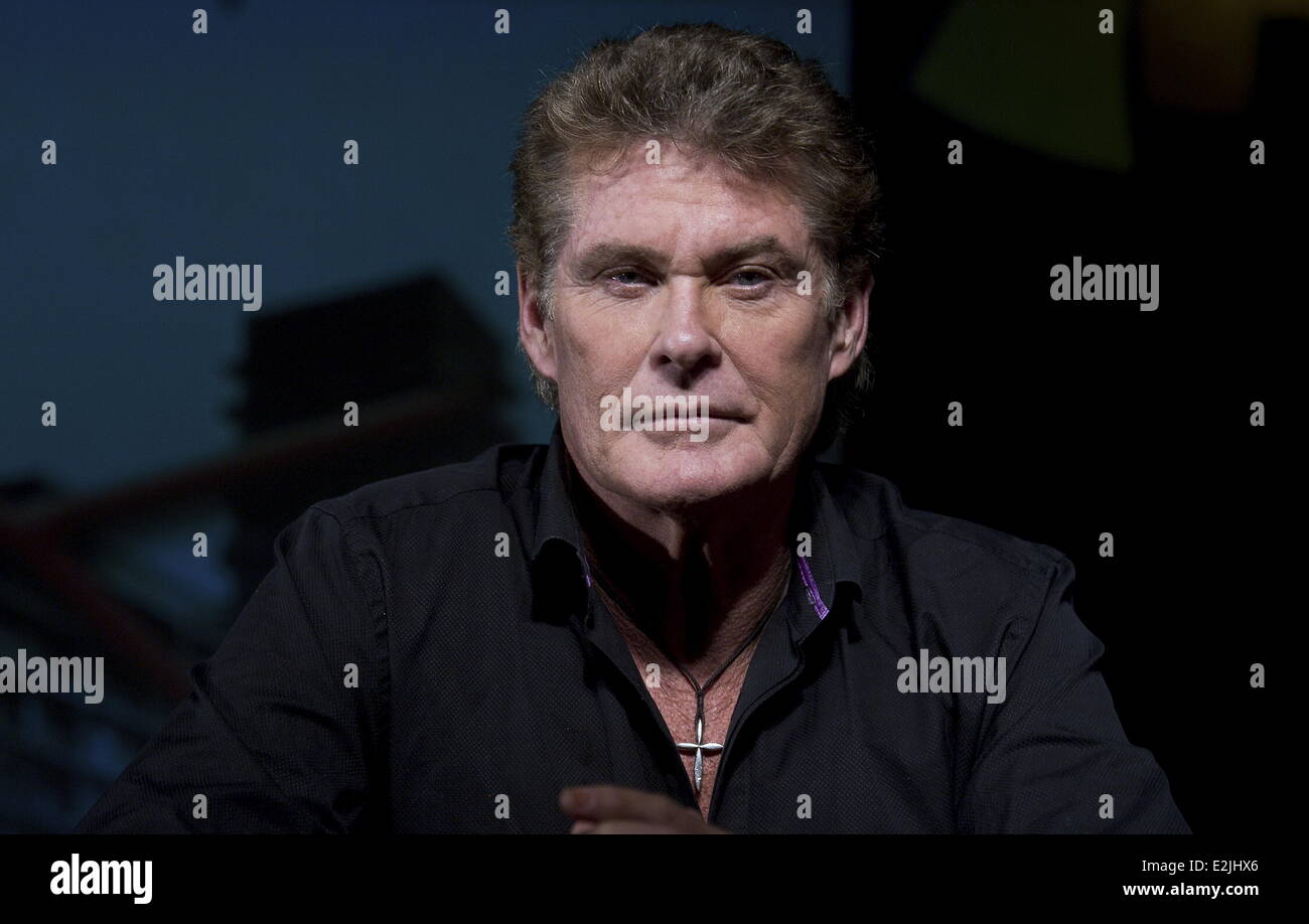 David Hasselhoff at a protest ralley against athe demolition of the ...
