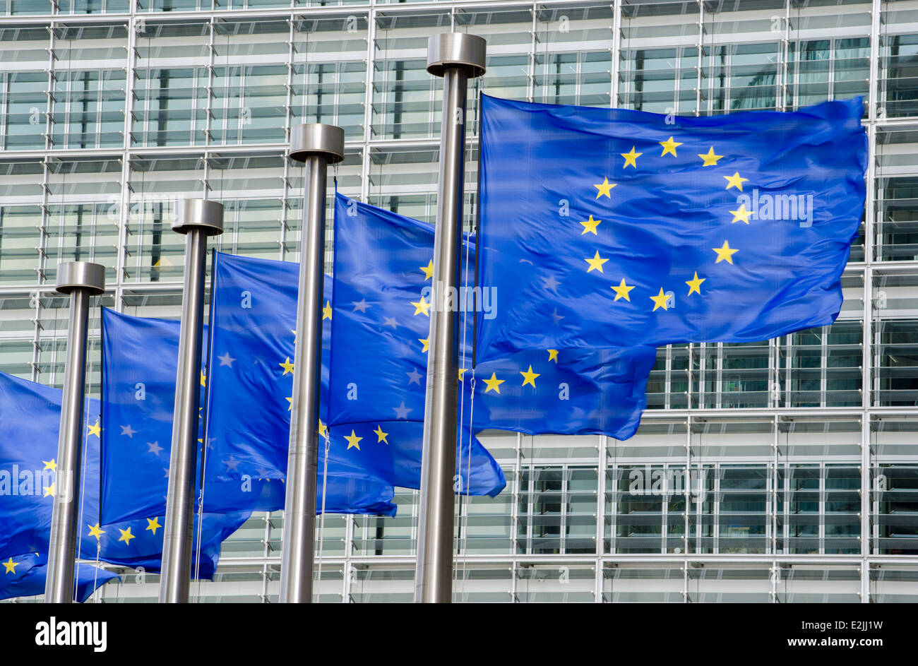 European flags in front commission hi-res stock photography and images ...