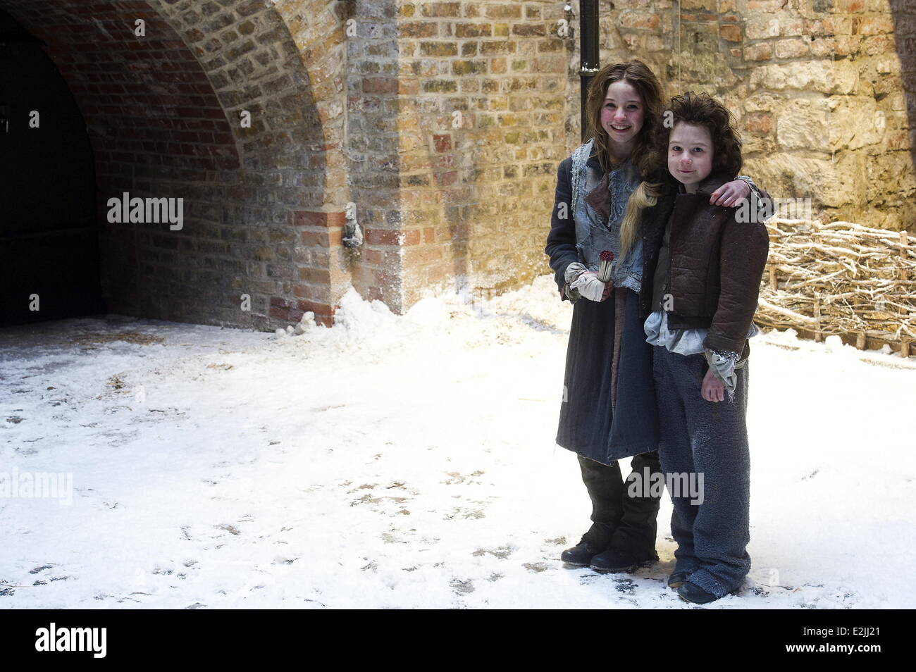 Lea Mueller and Maximilian Ehrenreich at a photocall on the set for ...
