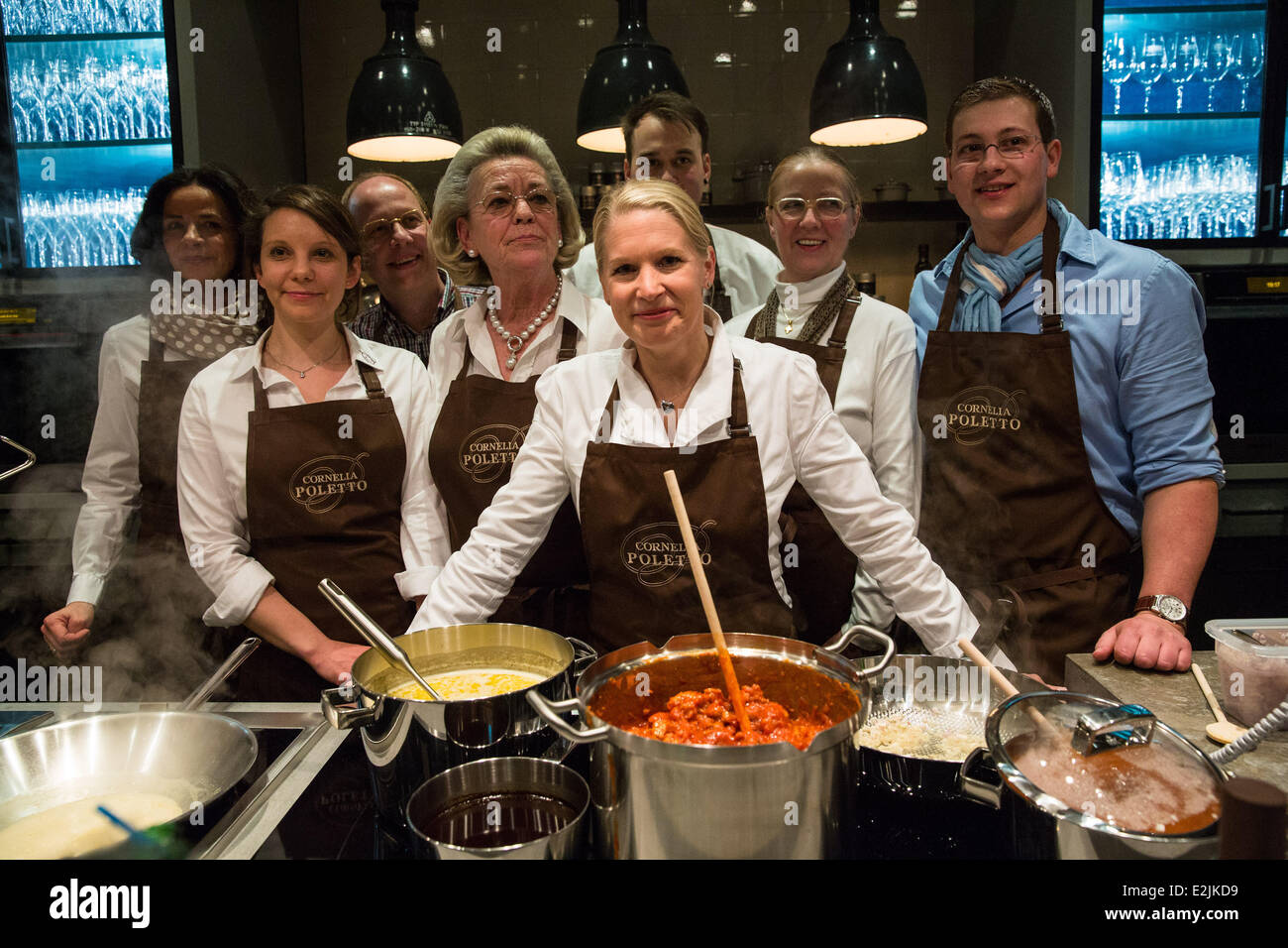 Cornelia Poletto and her cooking students at the grand opening of ...