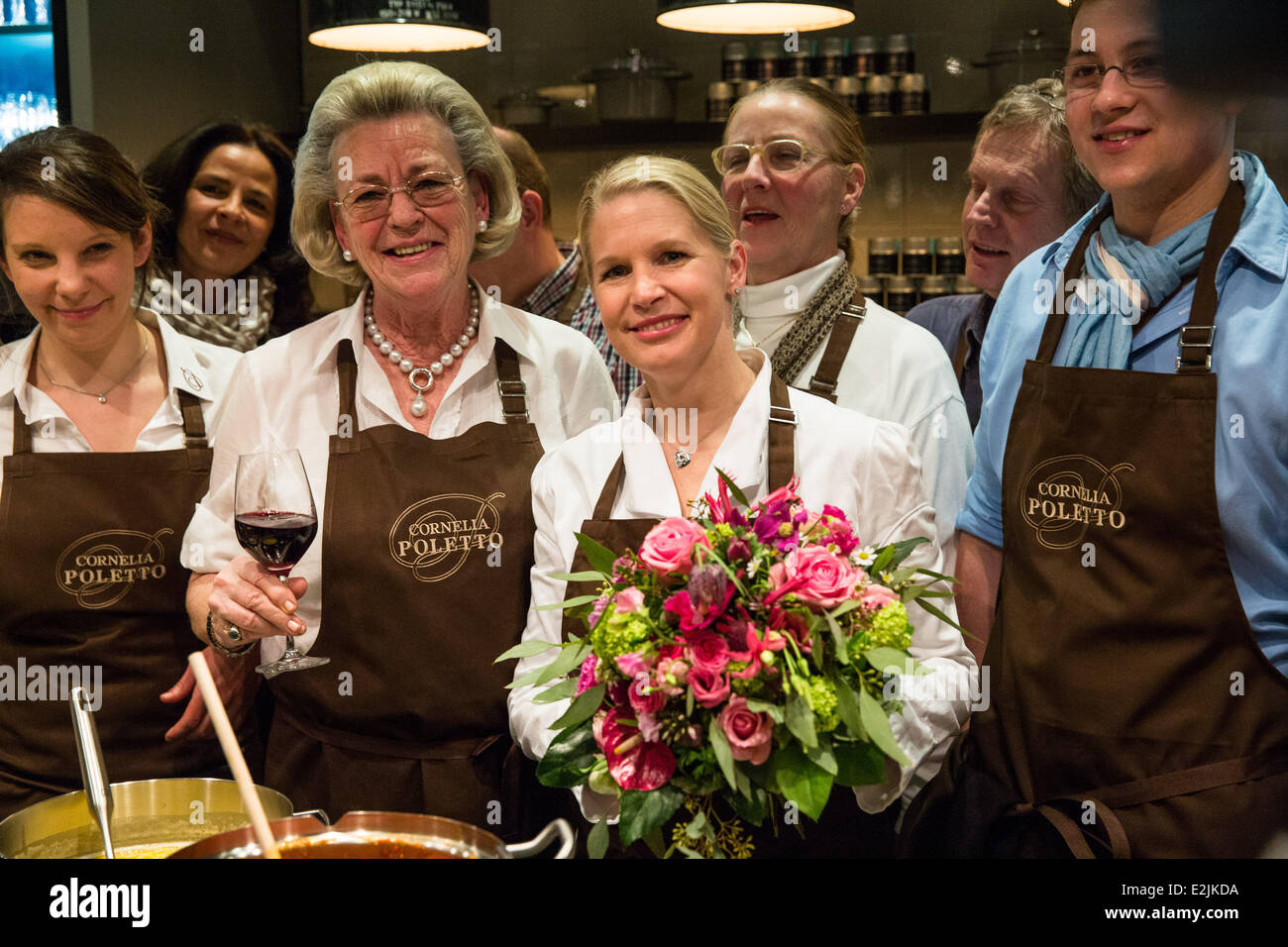Cornelia Poletto and her cooking students at the grand opening of ...