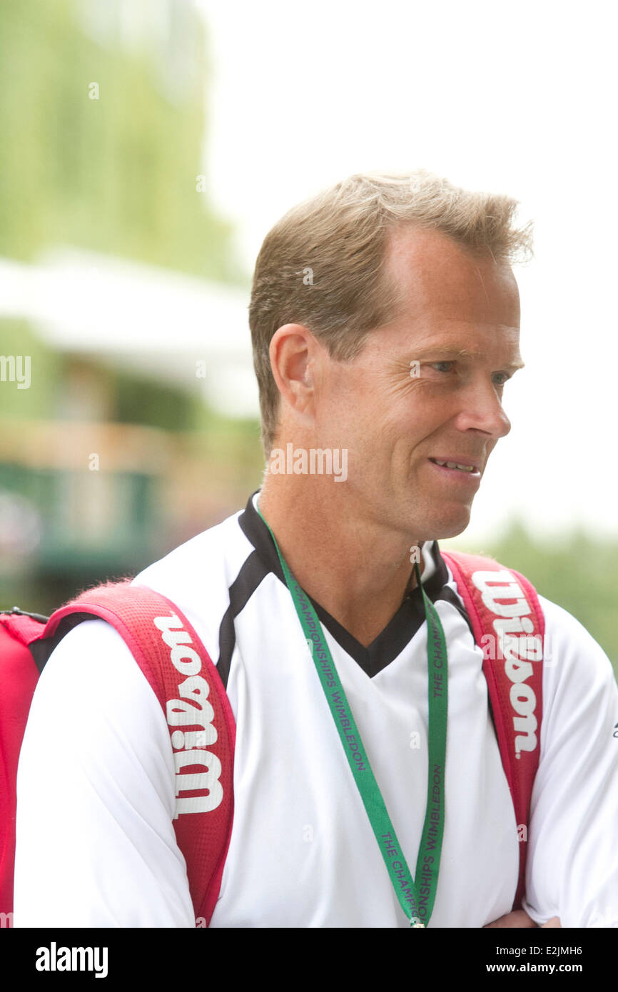 Wimbledon London , 20th June 2014. Former Wimbledon champion Stefan ...