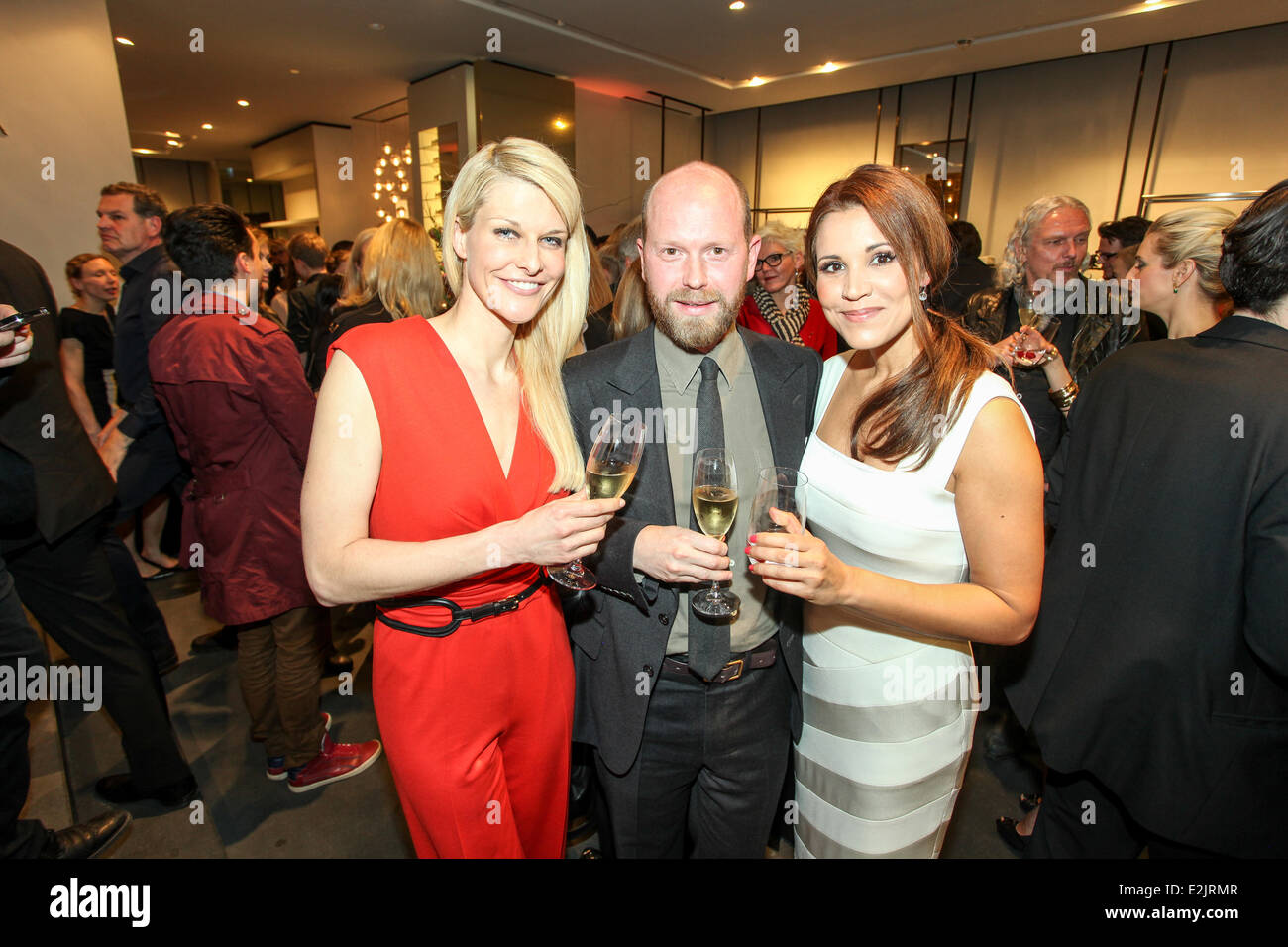 Natascha Grün and Daniel Wingate and Karen Webb at the Escada and De ...