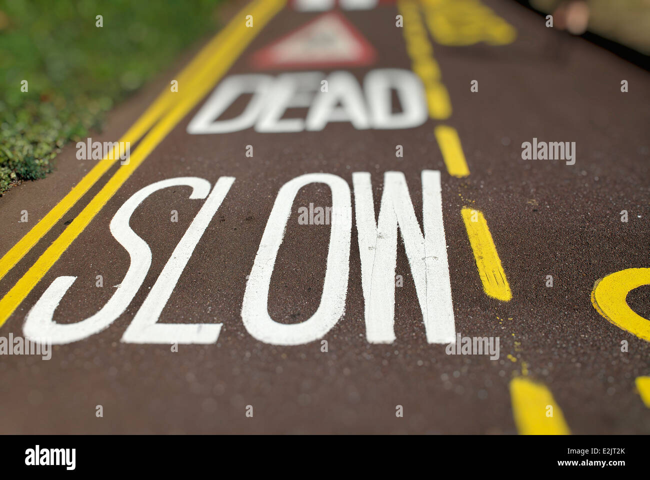 Traffic Calming Measures and Speed Humps to Slow Motorists Down Stock ...