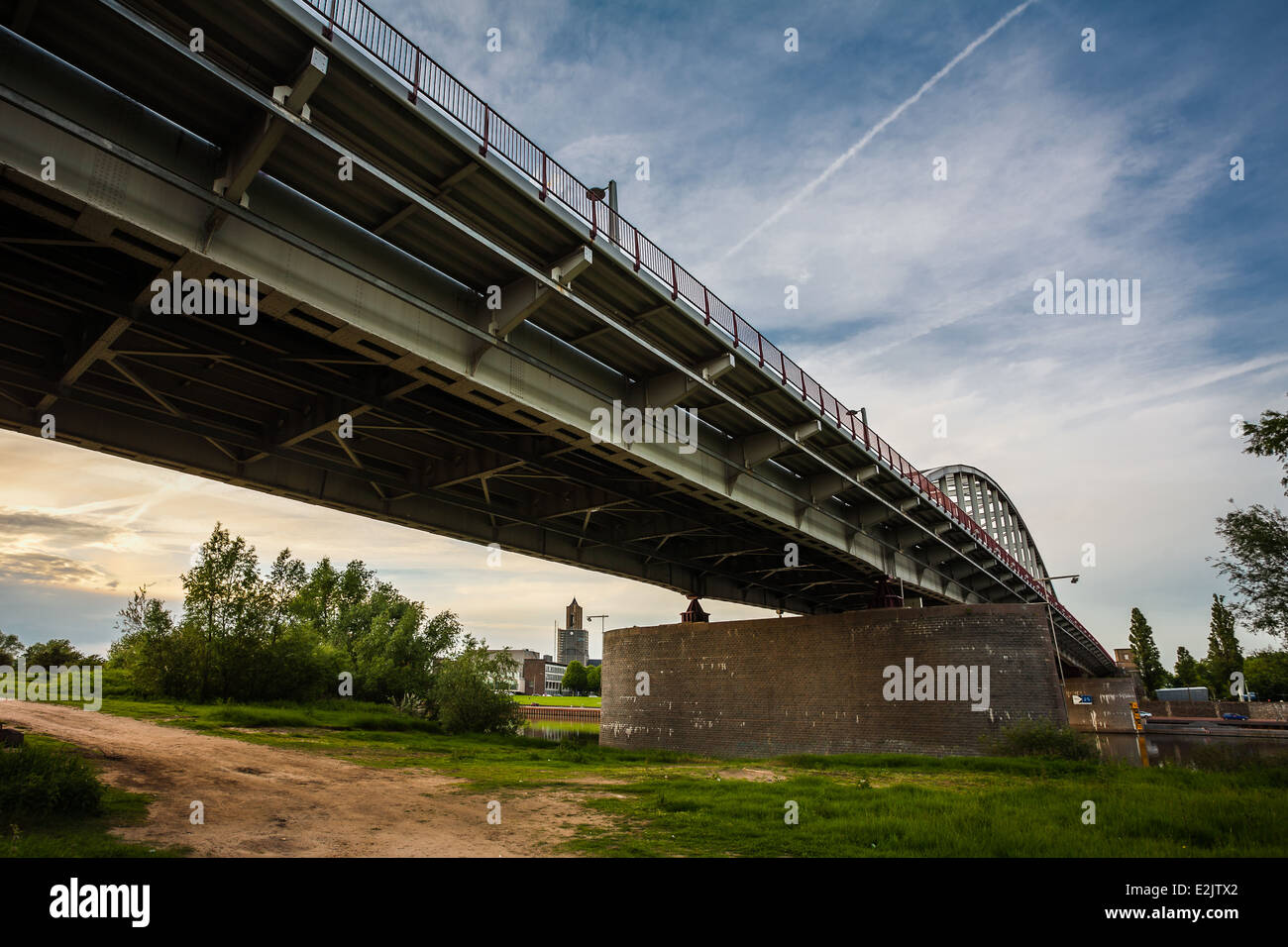 Underneath the John Frost bridge in Arnhem, The Netherlands Stock Photo ...