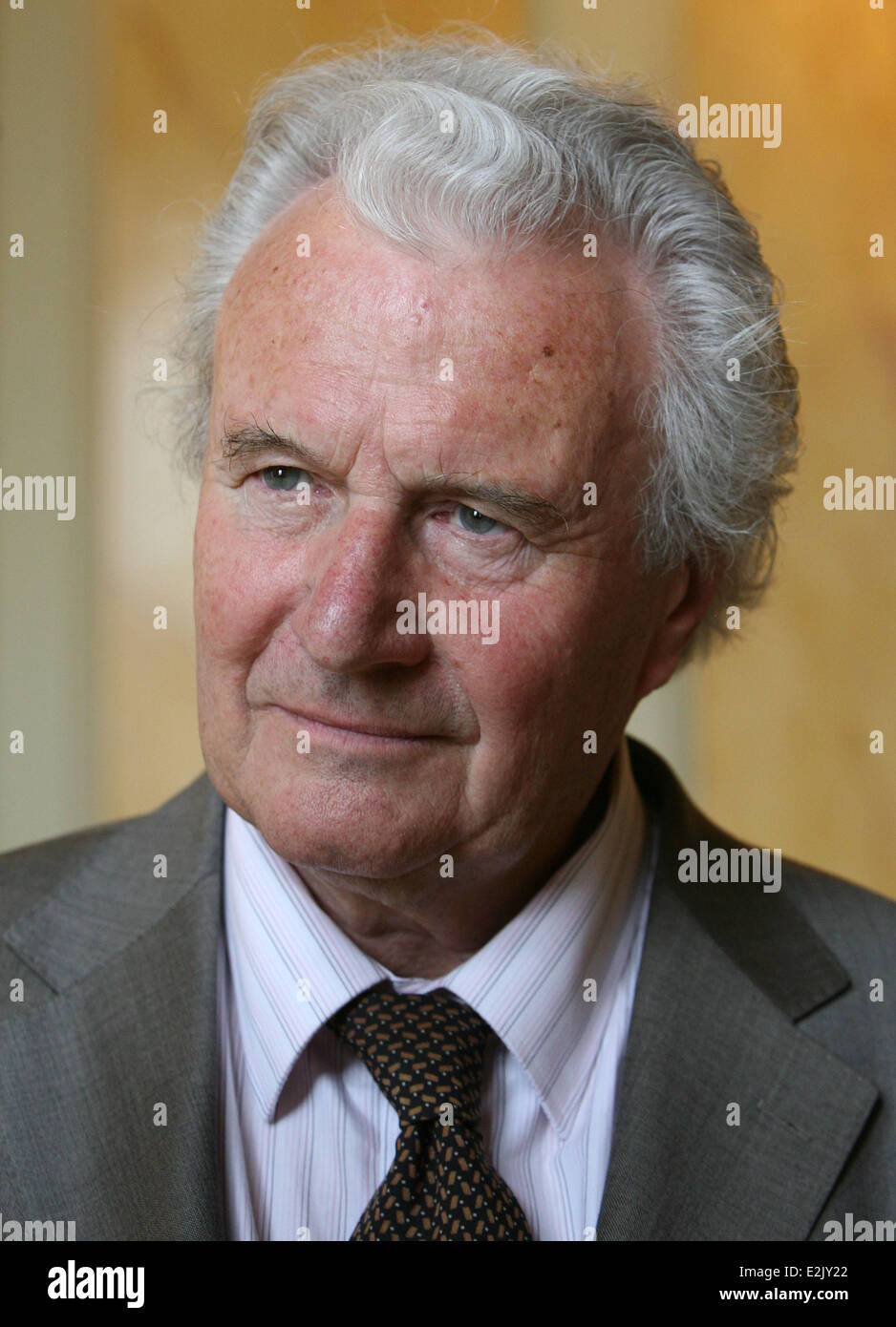 British conductor Sir Colin Davis at a portrait session at Semperoper ...