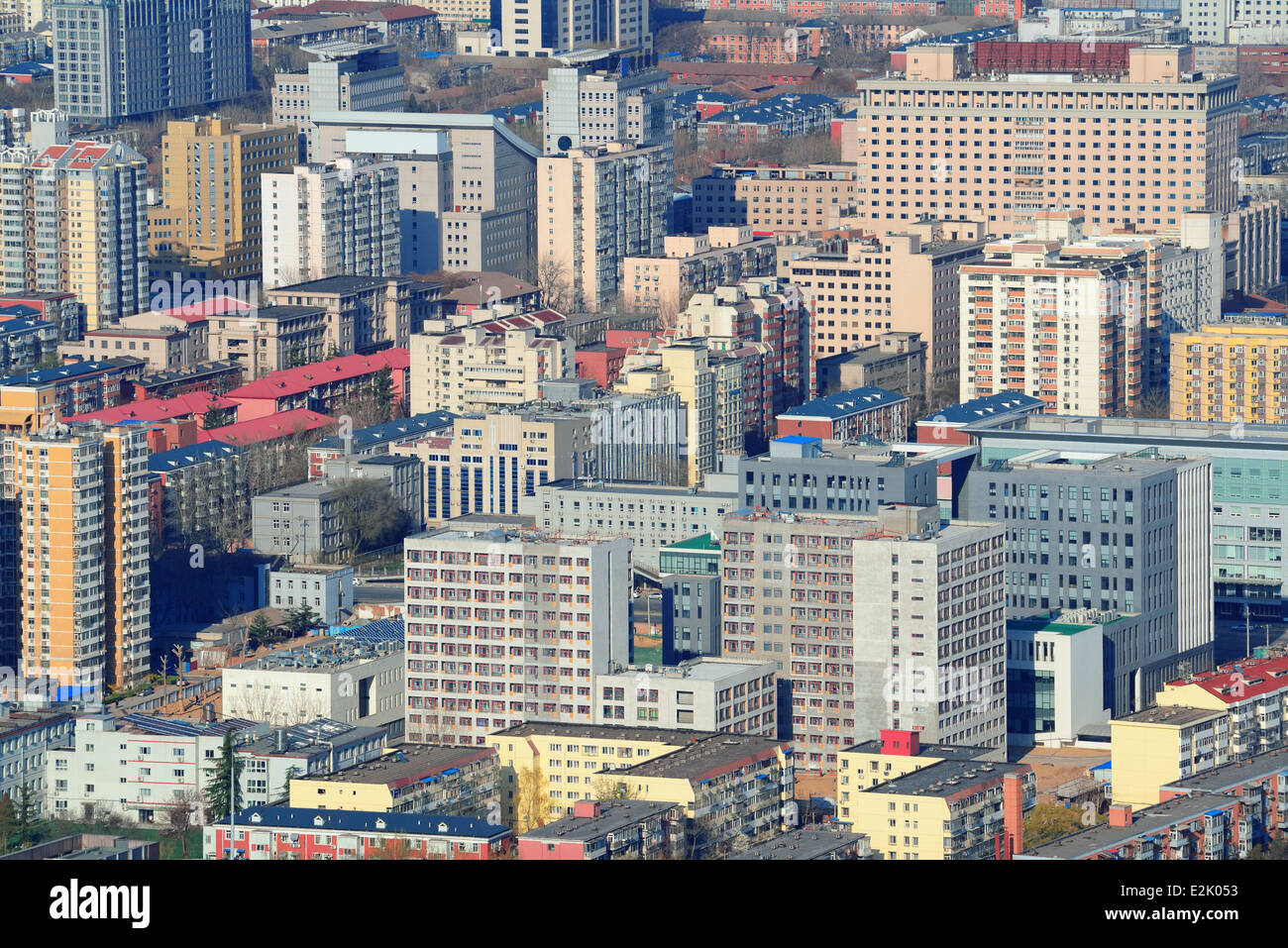 Beijing city aerial view with urban buildings Stock Photo - Alamy