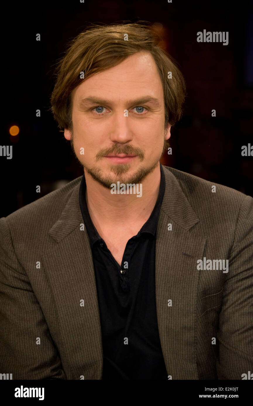 Lars Eidinger at German TV show Koelner Treff at WDR studios ...